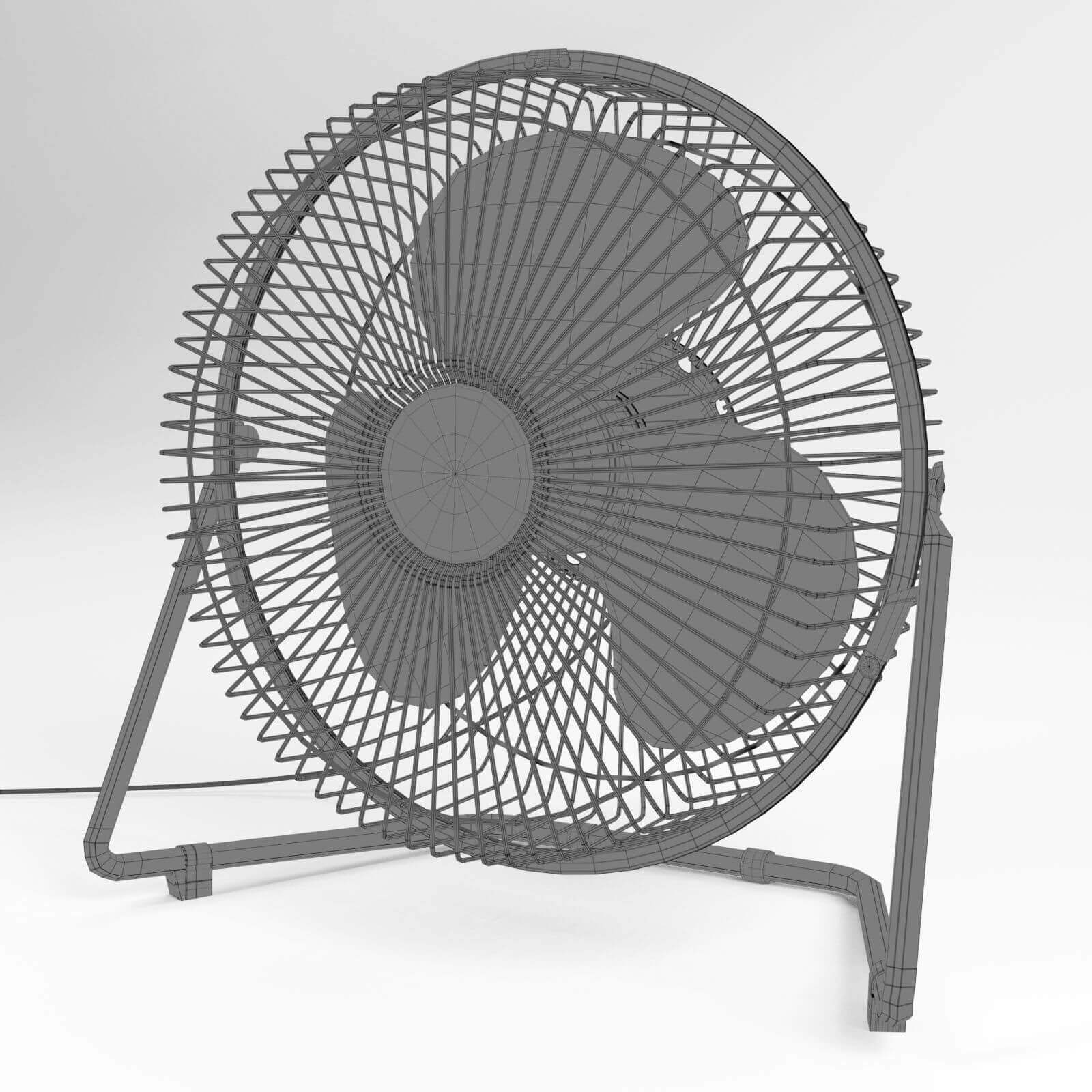 USB Desk Fan - 3D Model by Olof_P