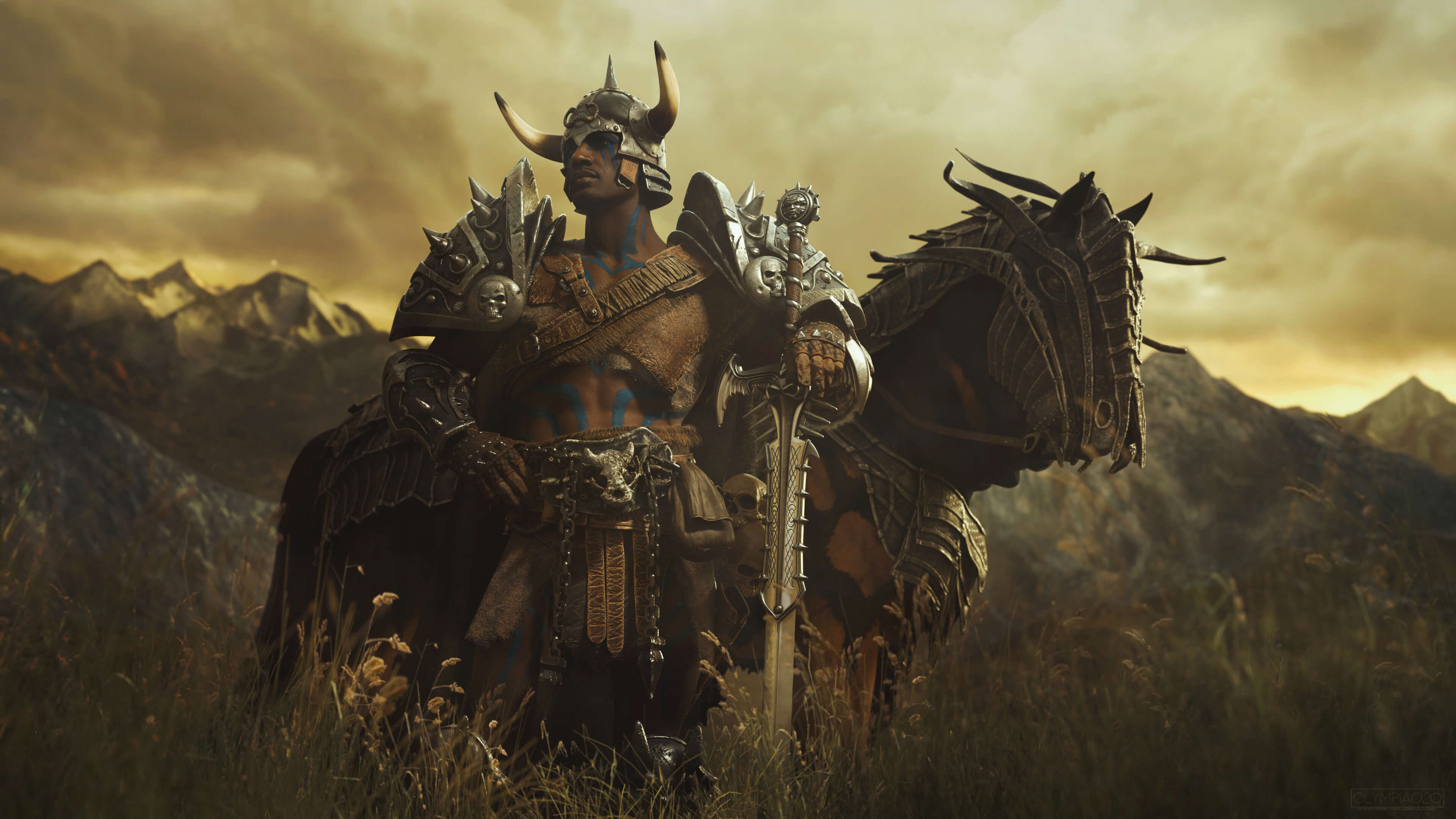 Dragon Slayer 3D Render, Digital Art by olympia020