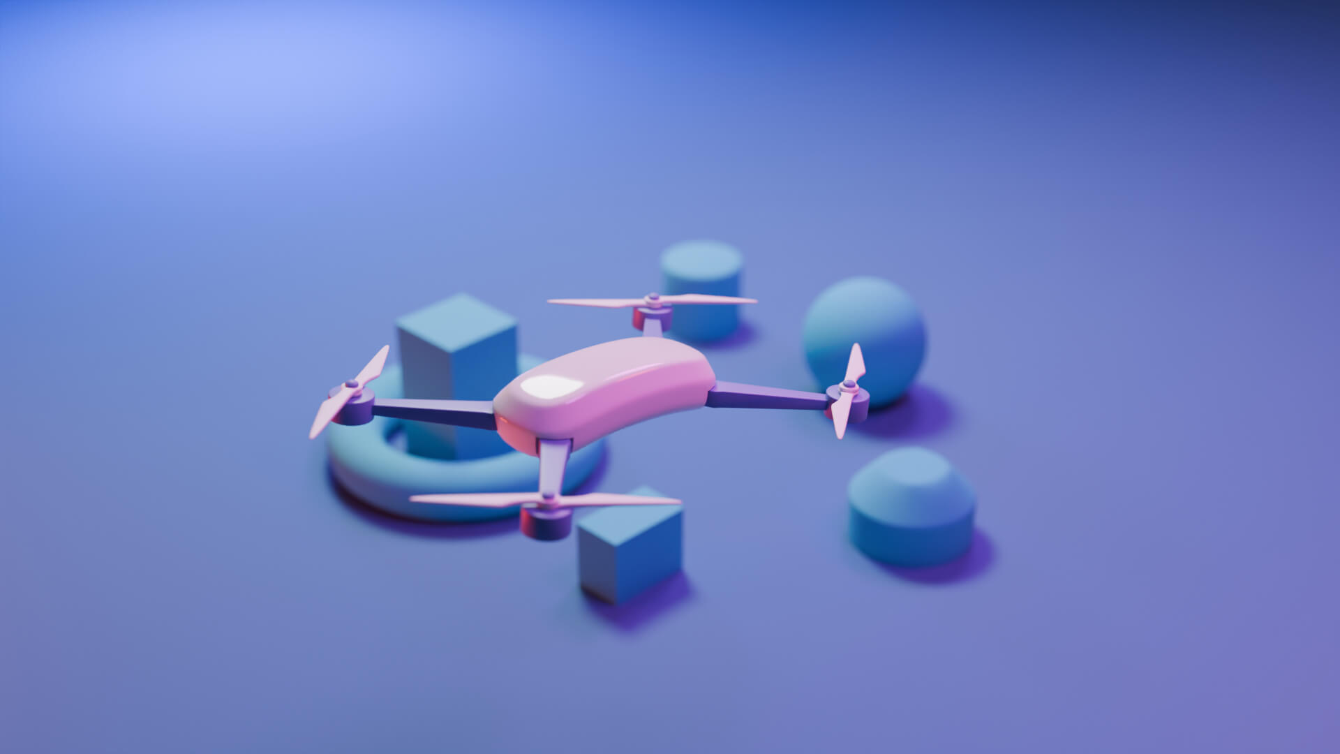 Animated Drone - 3D Model by omarartdz