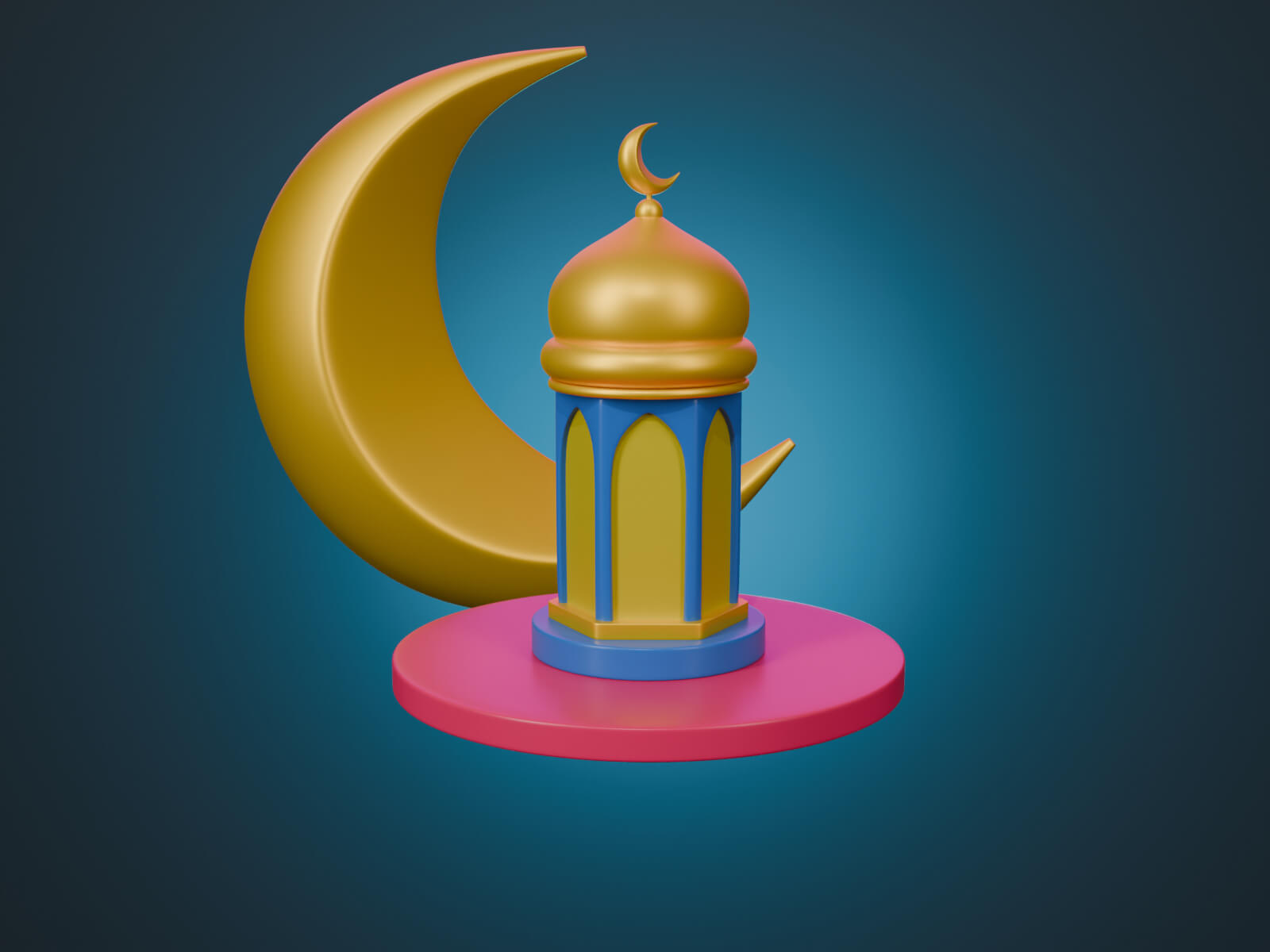 Islamic Lantern - 3D Model by omarartdz