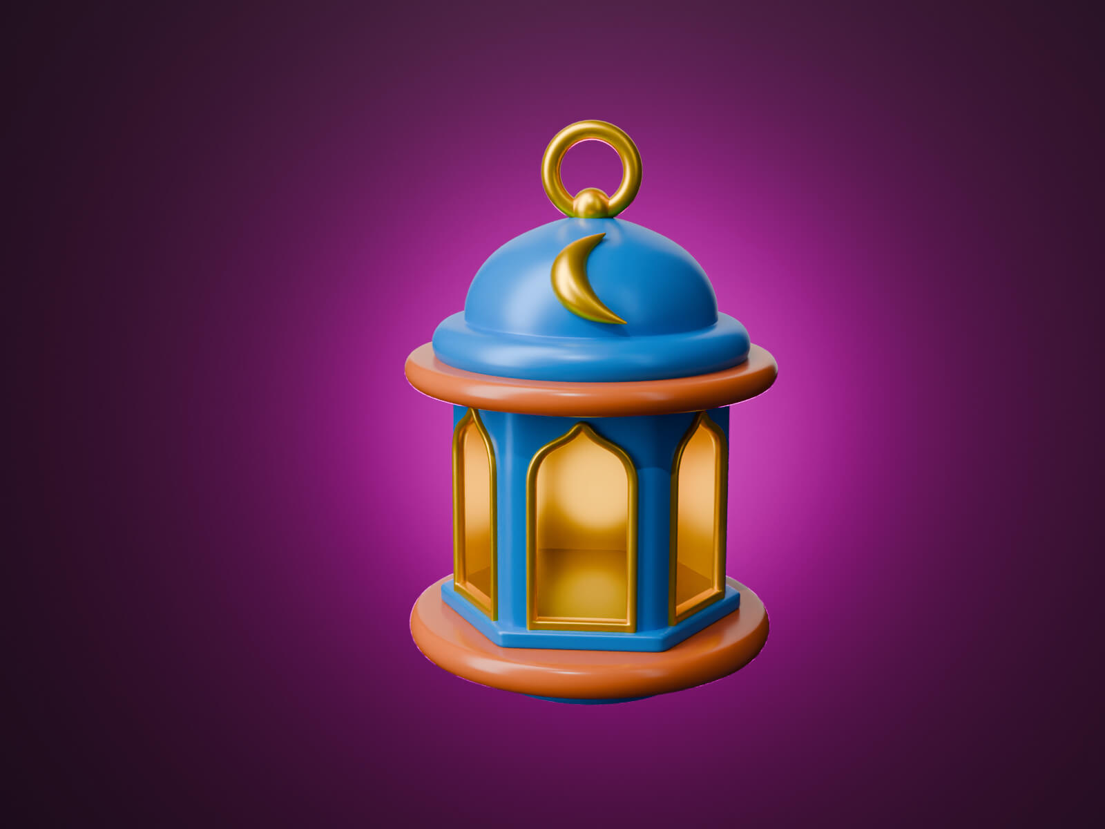 Stylized Islamic Lantern - 3D Model by omarartdz