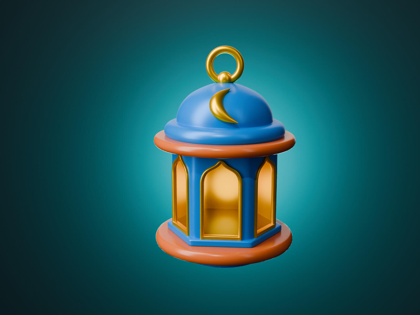 Stylized Islamic Lantern - 3D Model by omarartdz