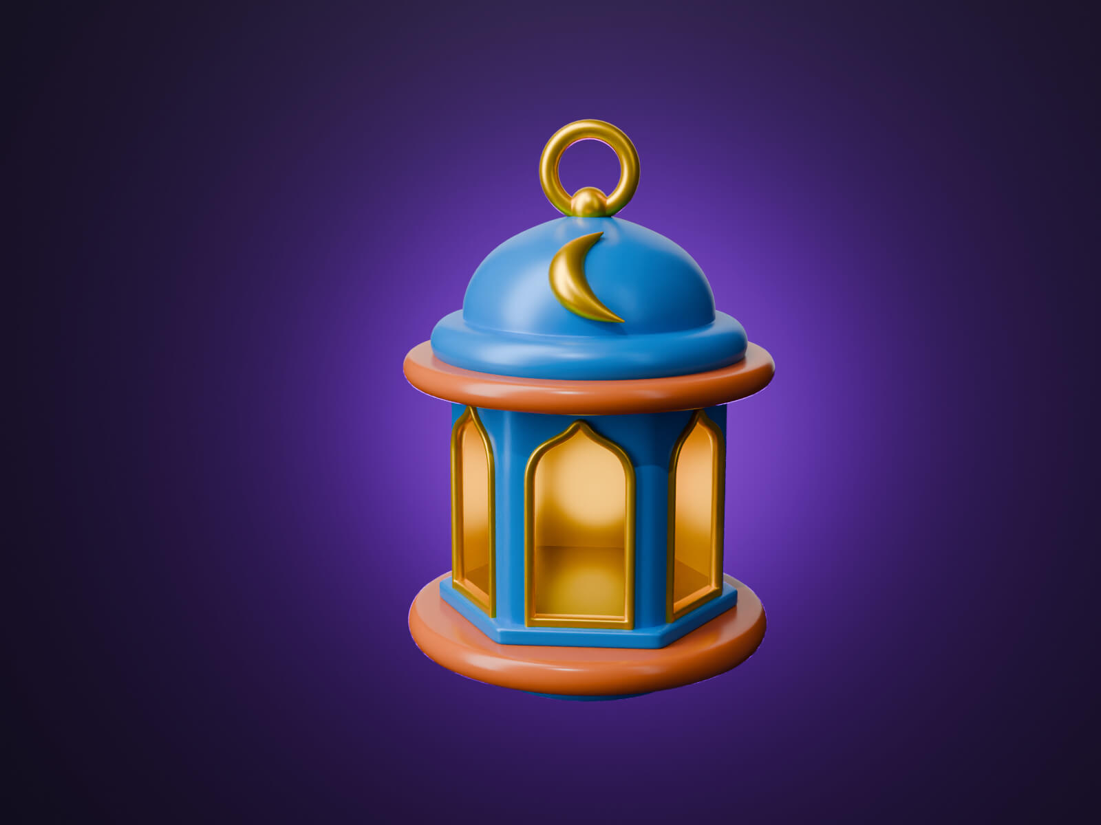 Stylized Islamic Lantern - 3D Model by omarartdz
