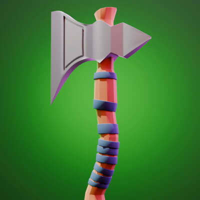Stylized Cool Ax - 3D Model by omarartdz