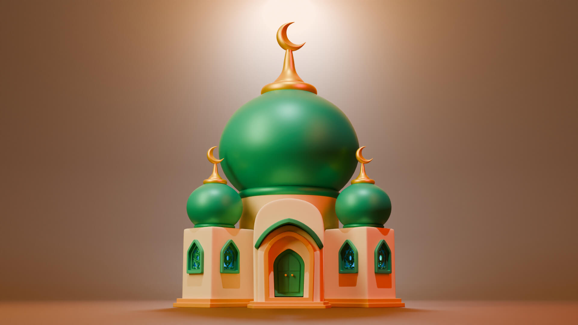 Stylized Mosque - 3D Model by omarartdz