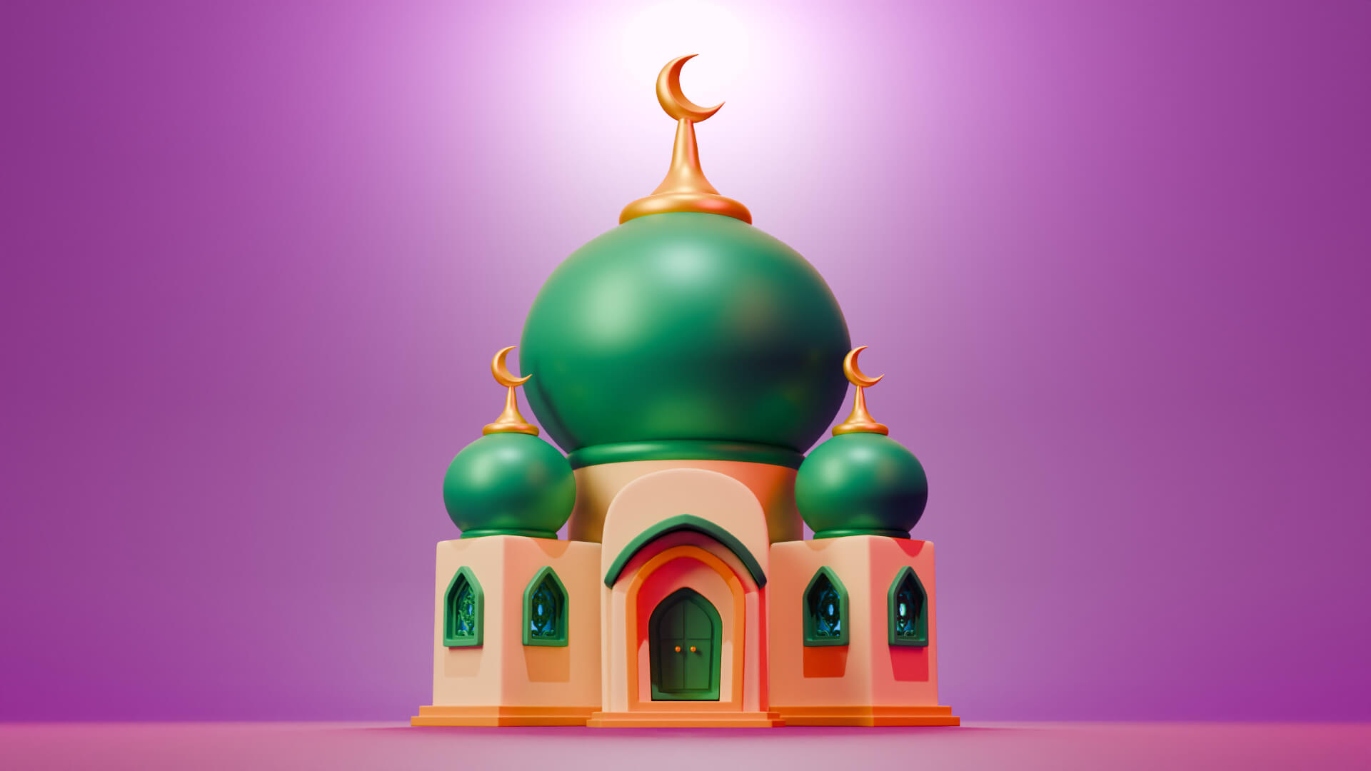 Stylized Mosque - 3D Model by omarartdz