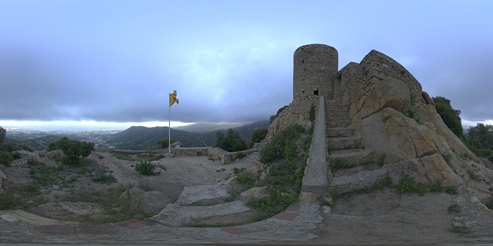 Burriach Fortres Ruins 02 (HDRI 043) - HDR Image by omayolas