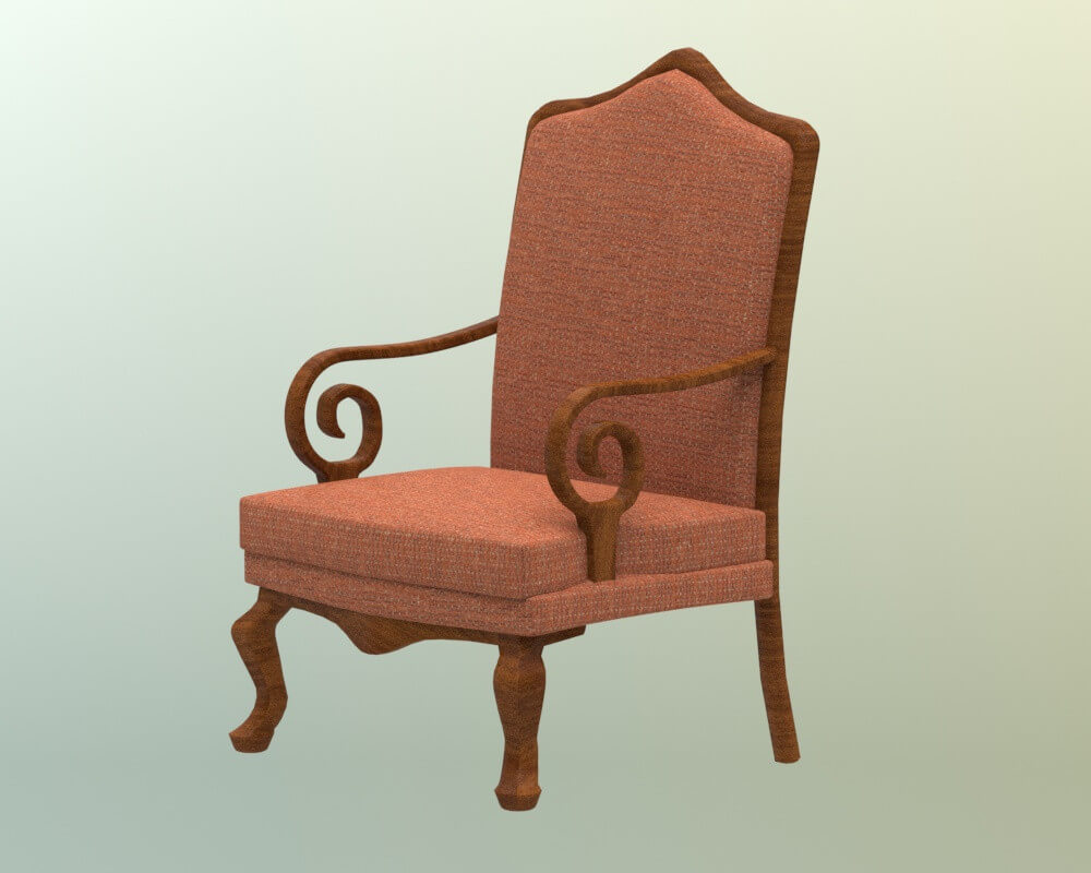 Arm Chair - 3D Model by Omega1968