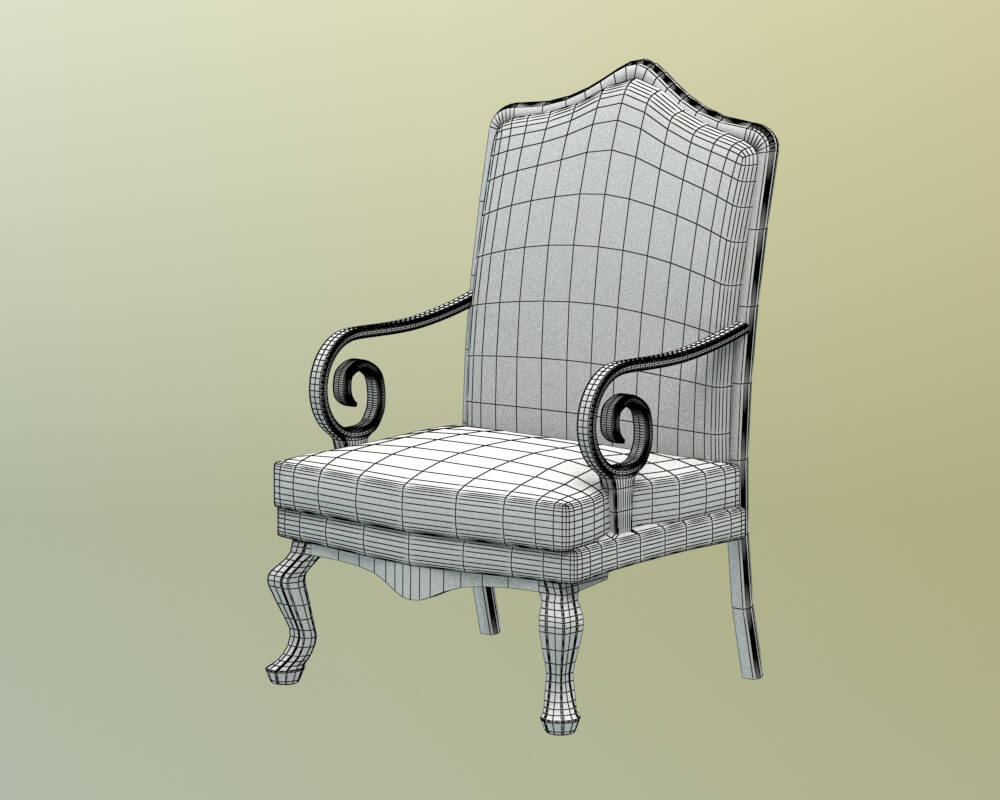 Arm Chair - 3D Model by Omega1968