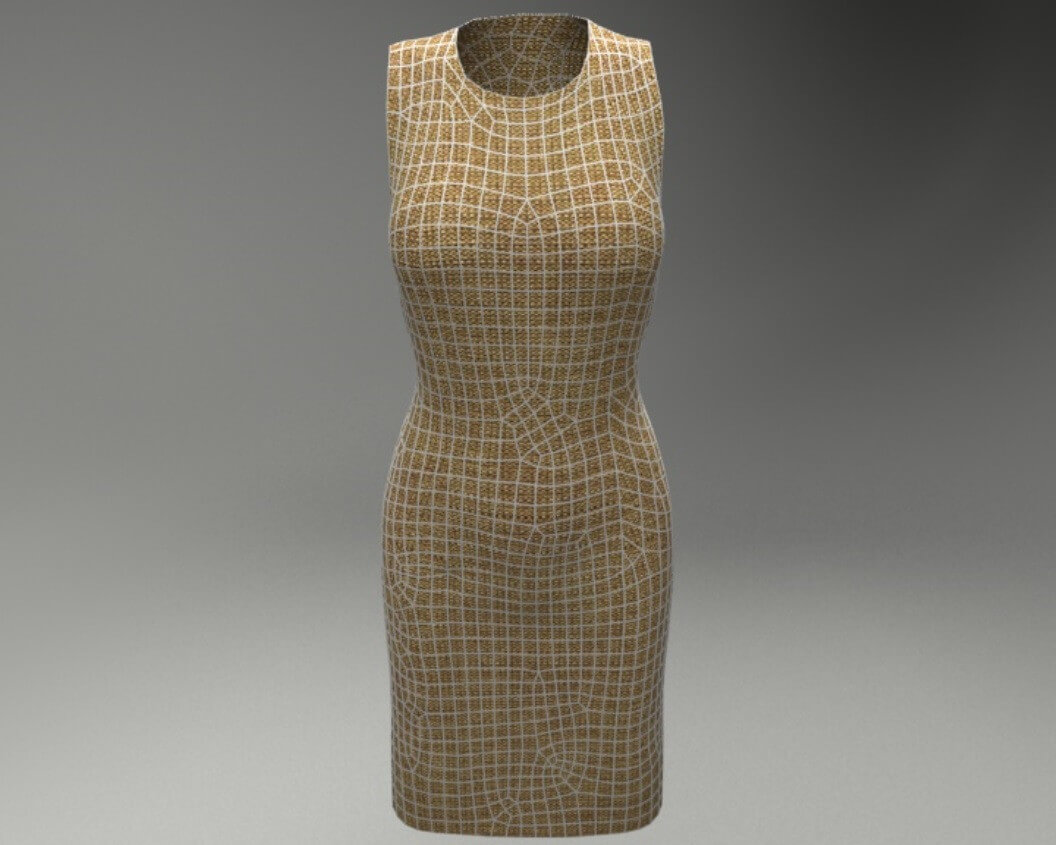 Basic Dress - 3D Model by Omega1968