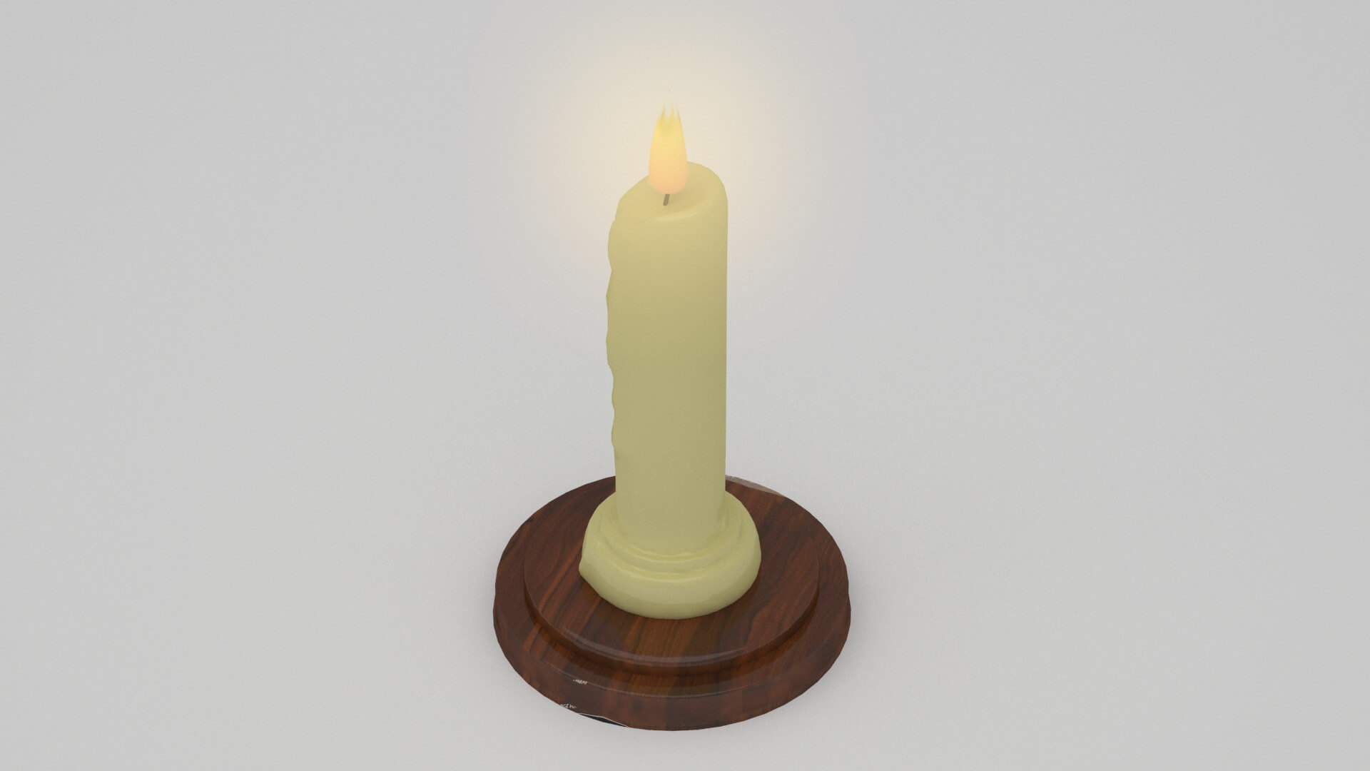 Candle Without Plugin - 3D Model by omer kamal