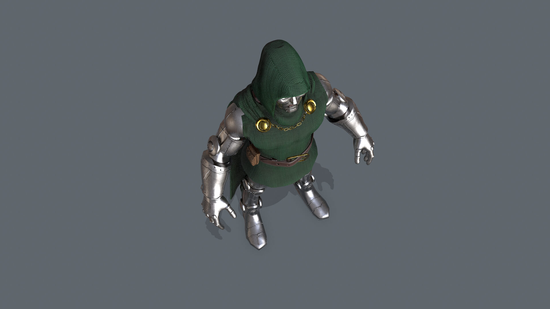 Dr Doom Low Poly 3D Model by omer kamal
