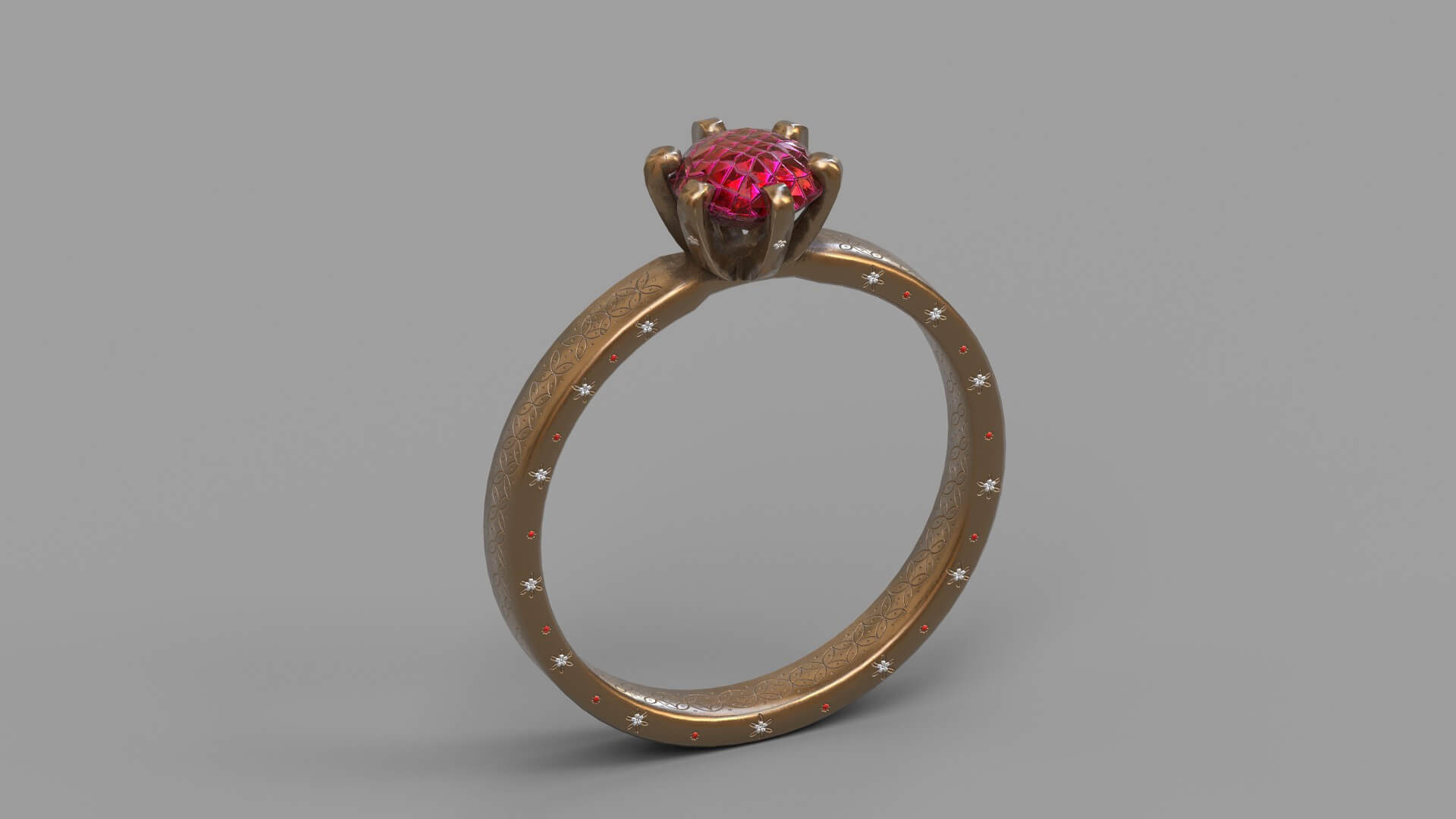 Ancient Ring 3D Render, Digital Art by omer kamal