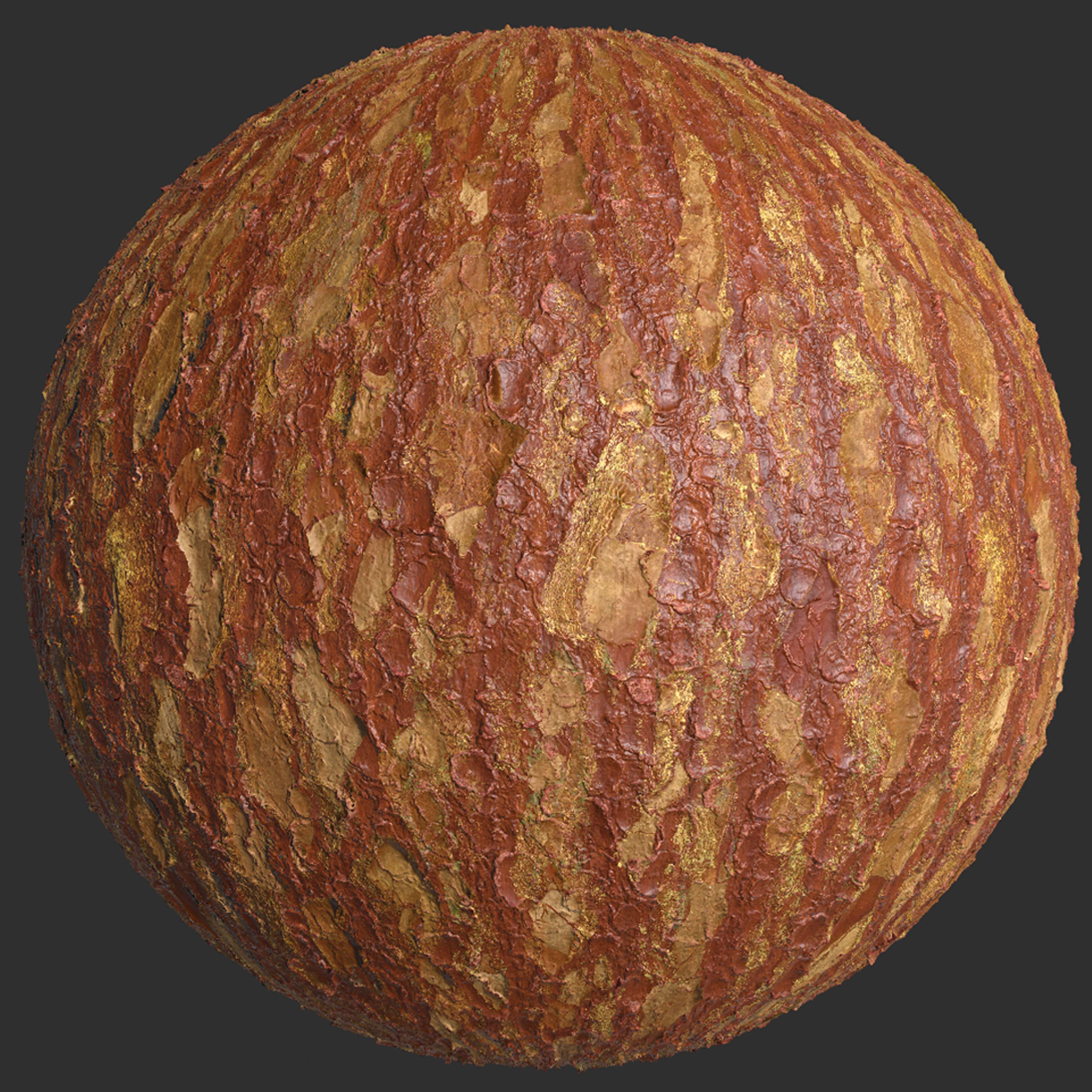 Colorful Tree Bark 4k Pbr Texture 3D Render | RenderHub Gallery