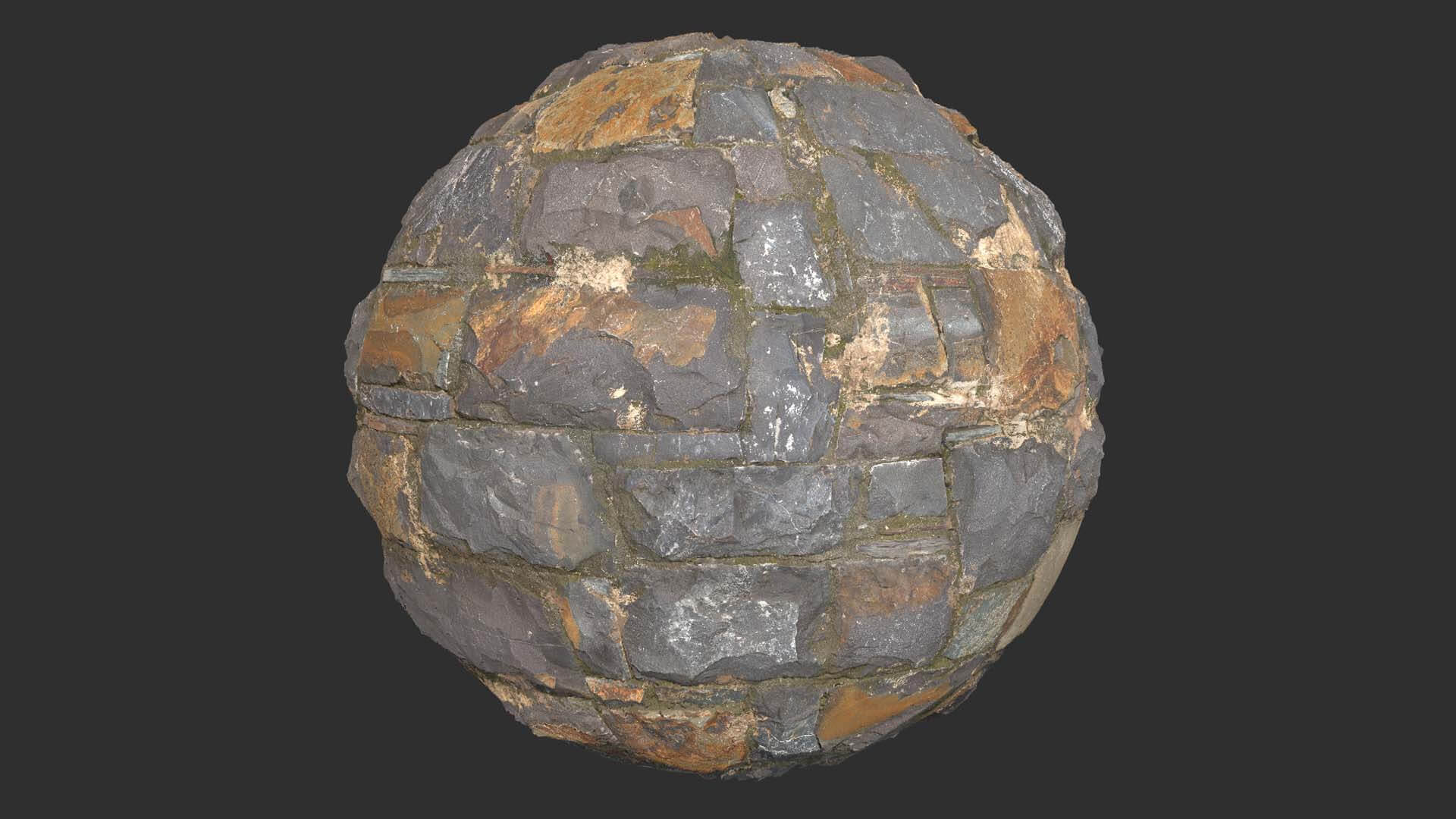 Damaged Slate Stone Wall 4k Pbr Texture 3D Render by omer kamal