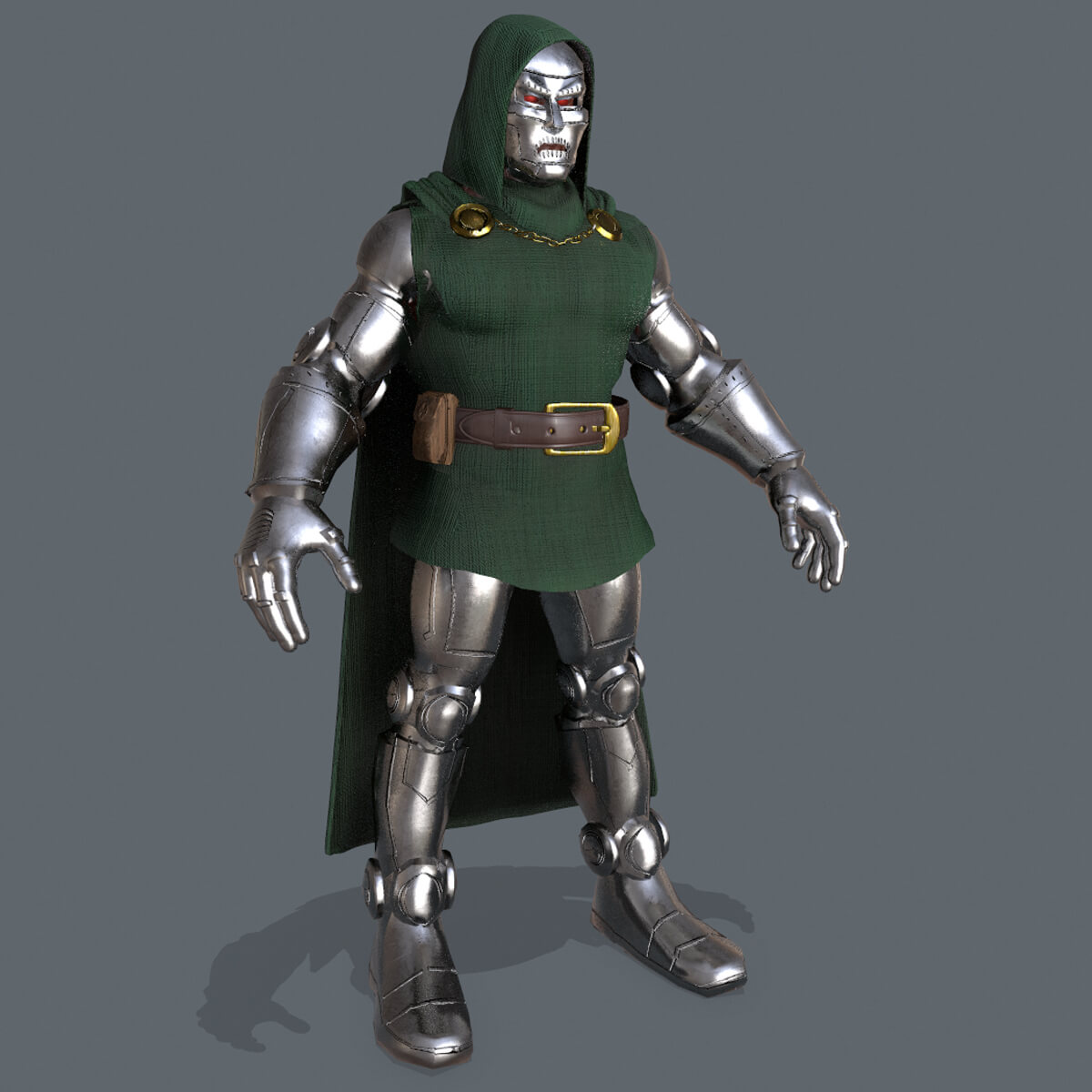 Dr. Doom Low Poly 3D Model 3D Render, Digital Art by omer kamal