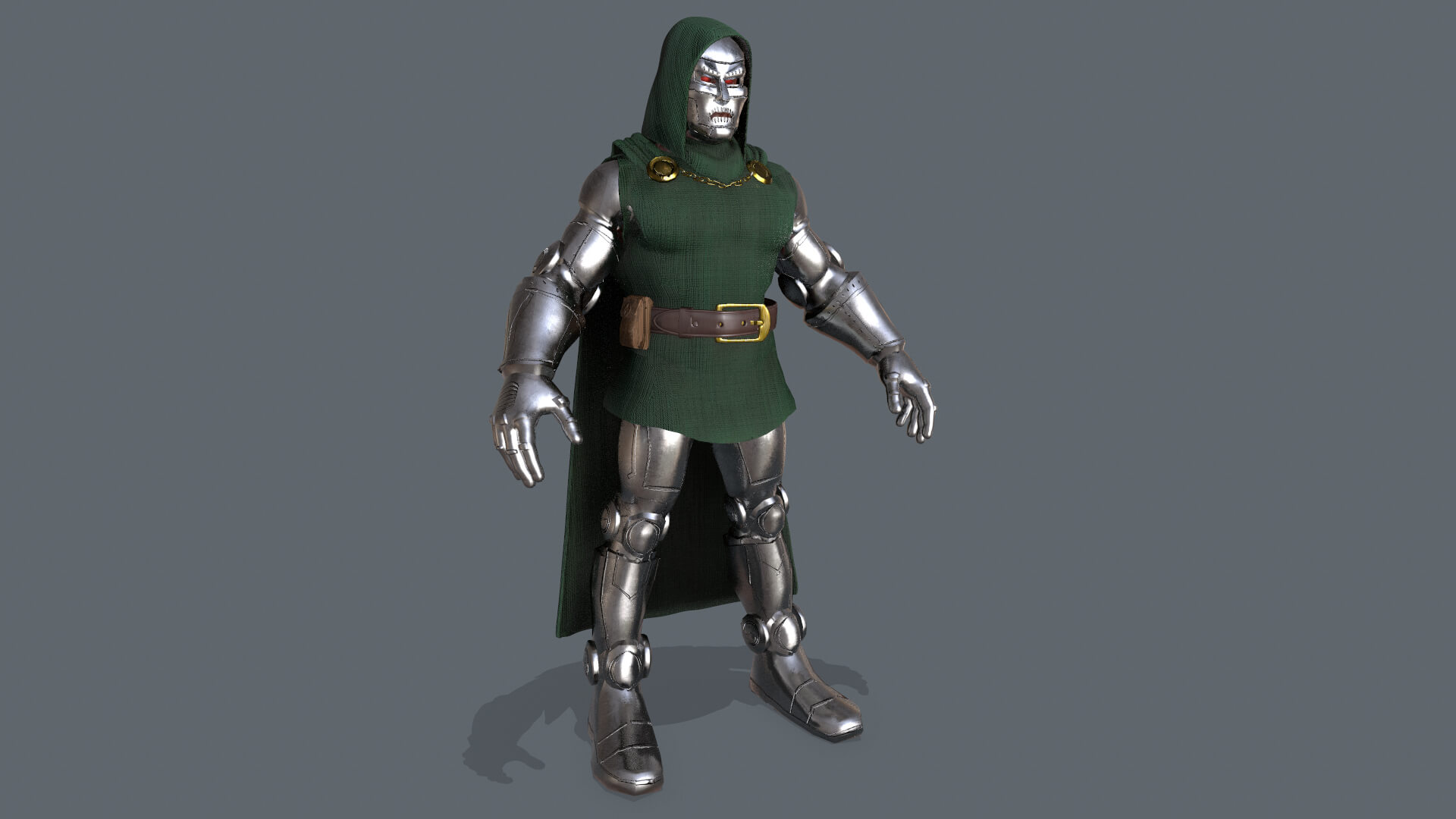 Dr. Doom Low Poly 3D Model 3D Render, Digital Art by omer kamal