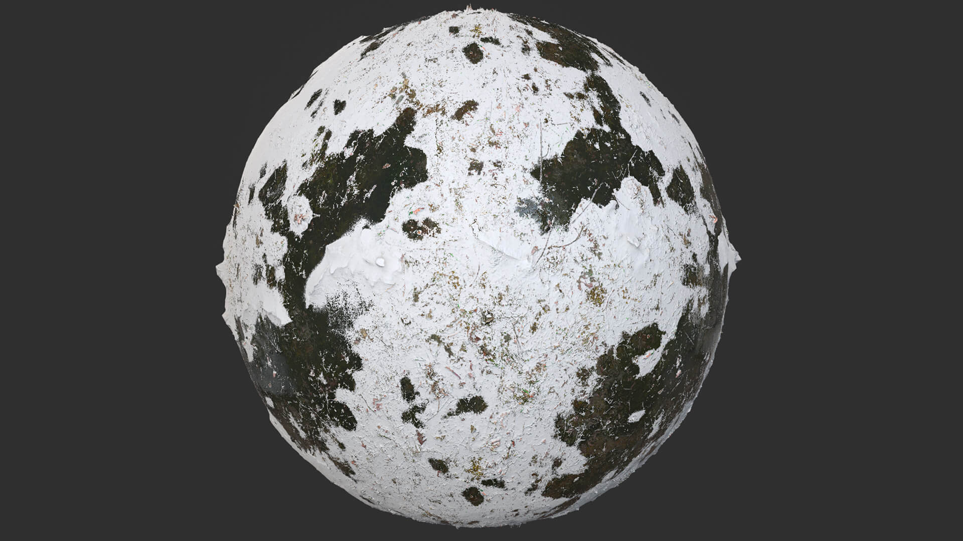 Snow Covered Swamp Forest Ground Pbr 4k Textures 3D Render