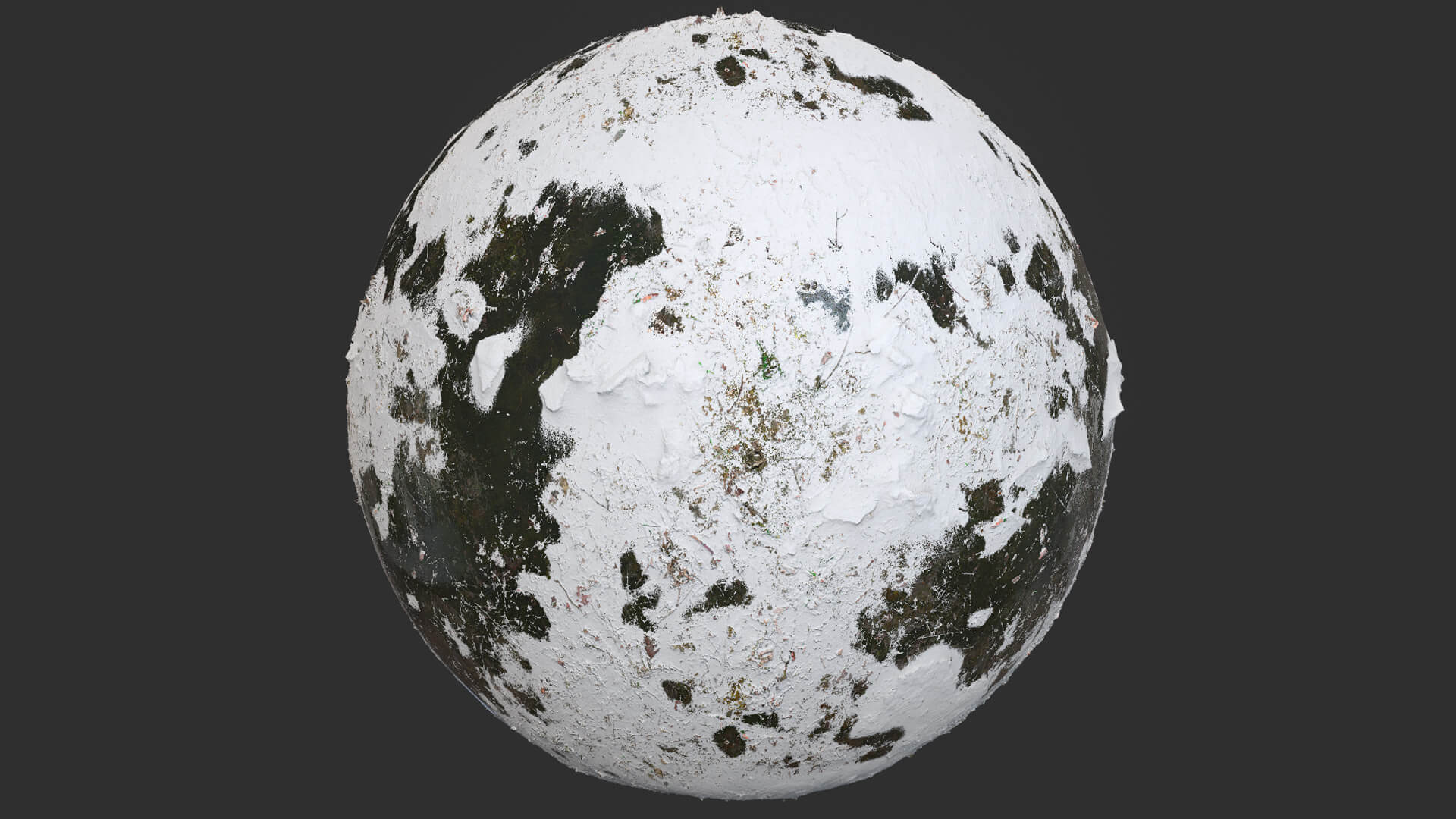 Snow Covered Swamp Forest Ground Pbr 4k Textures 3D Render