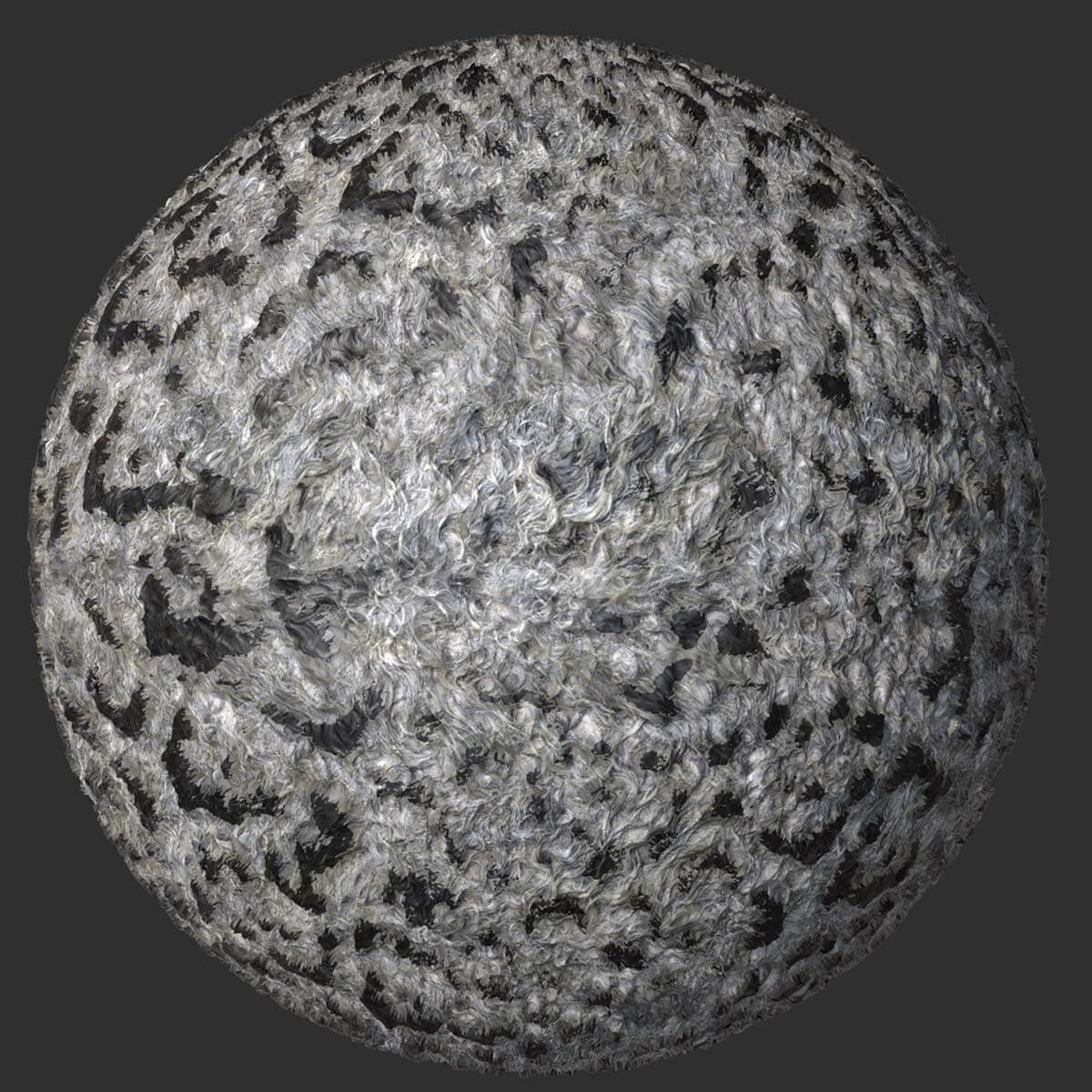 Snow leopard Fur Pbr 4k Texture 3D Render by omer kamal