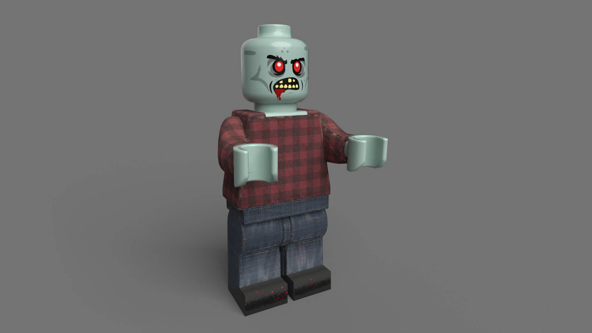 Zombie Lego Toy Low-poly 3dmodel 3D Render by omer kamal