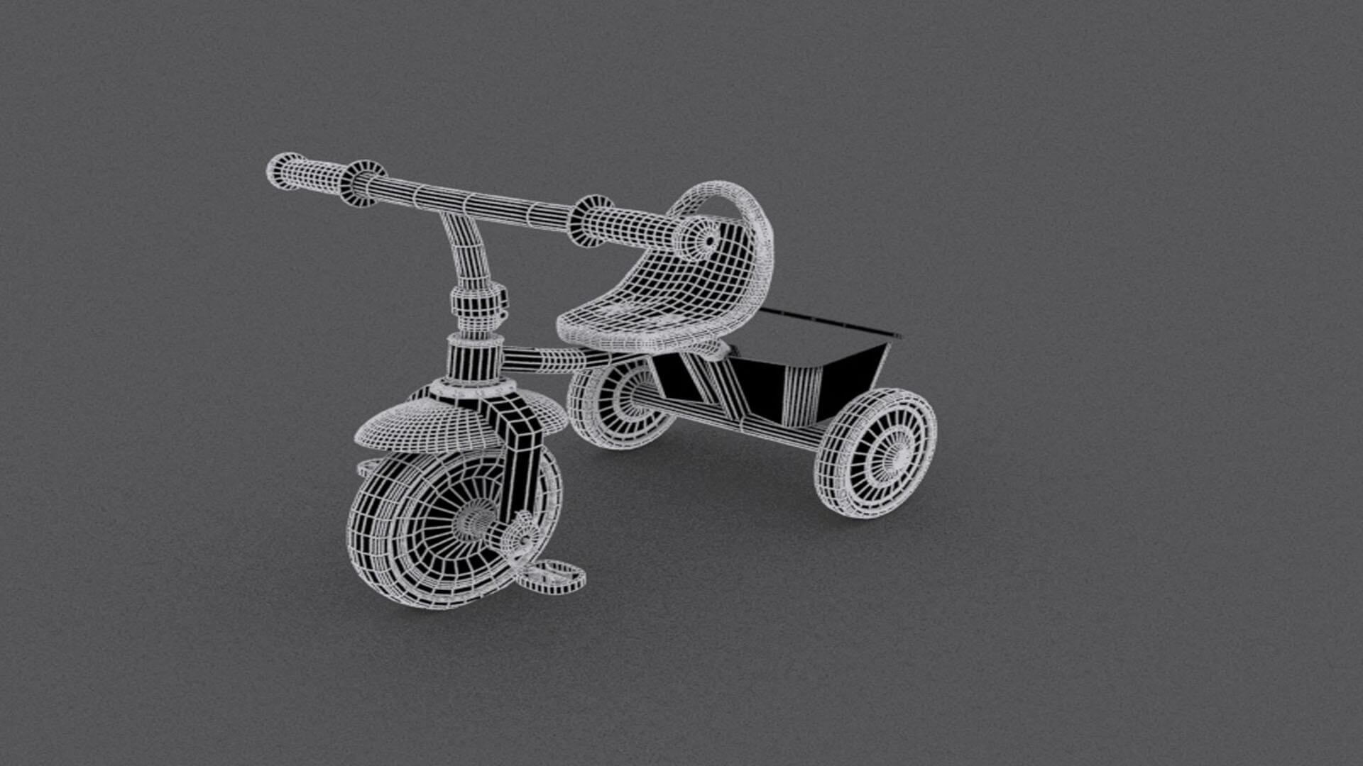 Kids Tricycle - 3D Model by omer kamal
