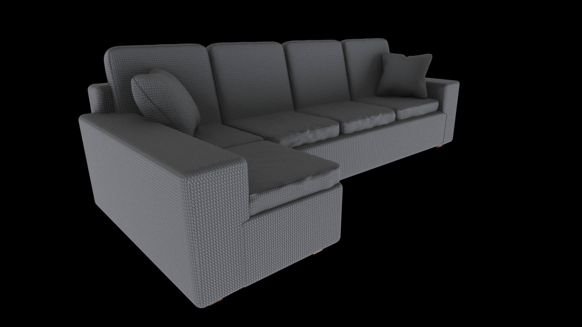 L-shaped Sofa 3D Model by omer kamal