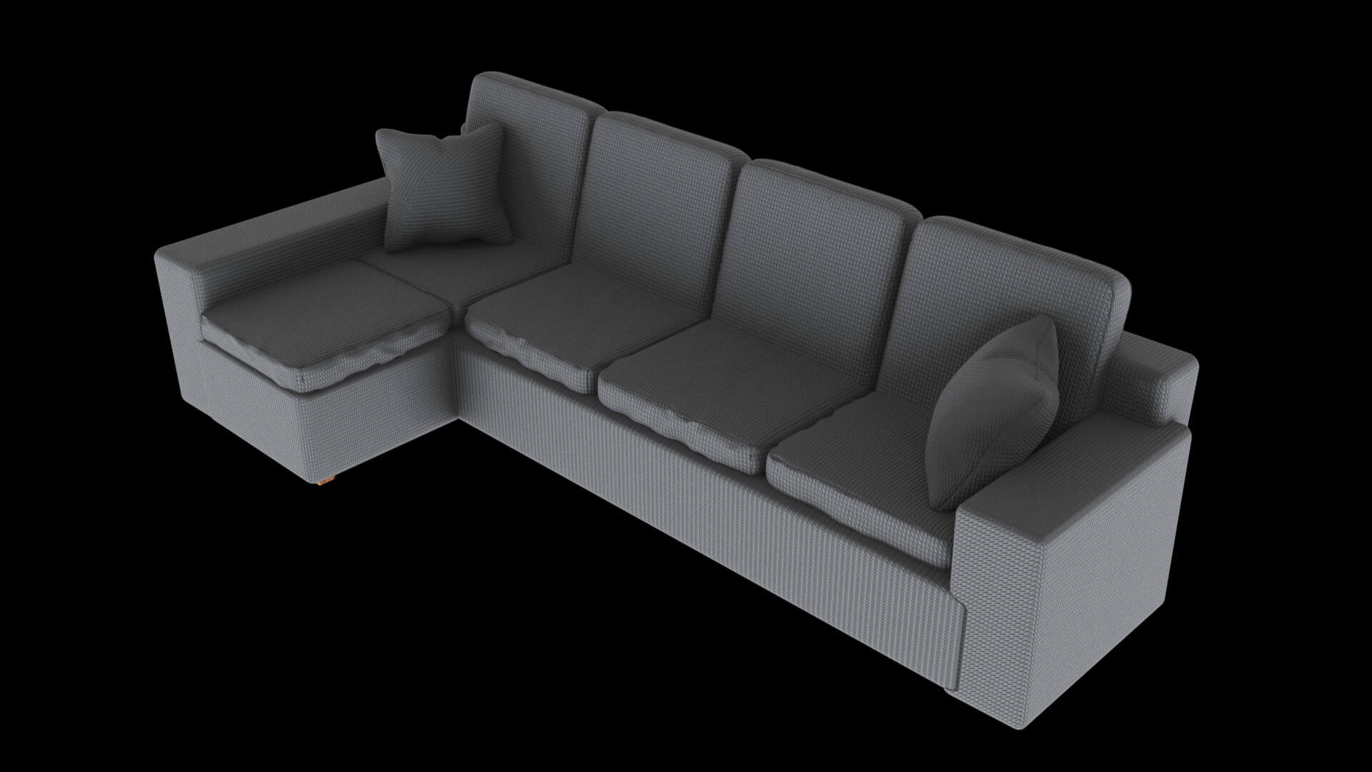 L-shaped Sofa 3D Model by omer kamal