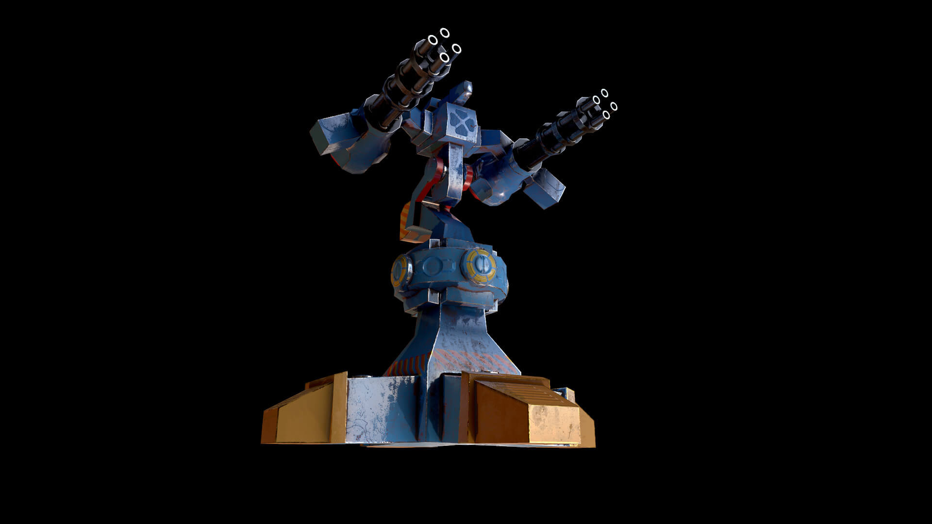 Machine Gun Turret - 3D Model by omer kamal