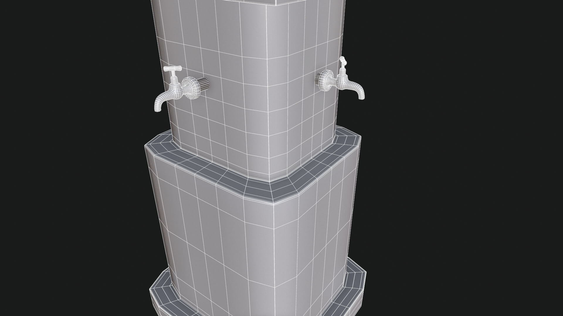 Multiple Drinking Water Taps - 3D Model by omer kamal