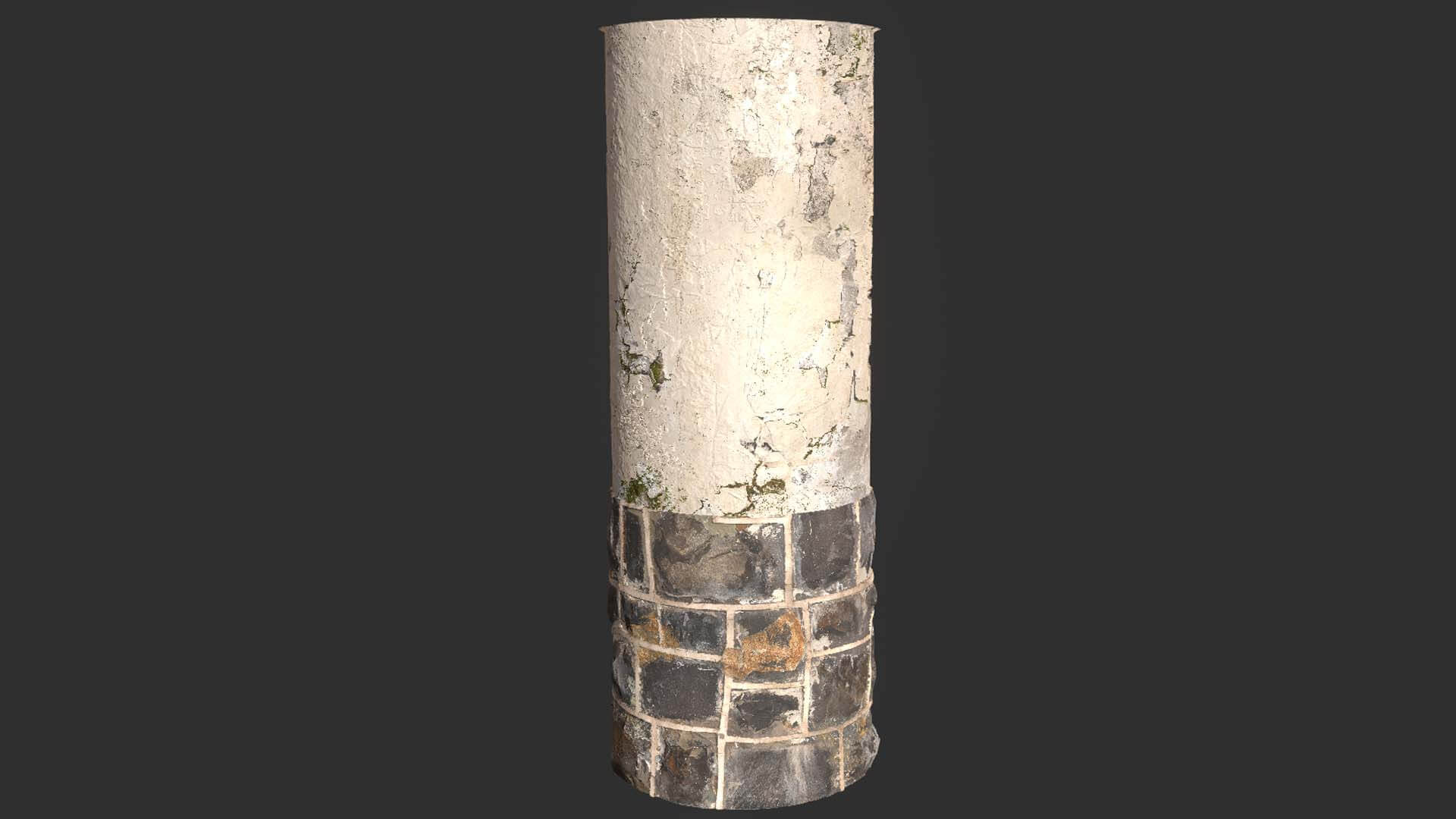 Old Damaged Pillar PBR 4K Texture by omer kamal