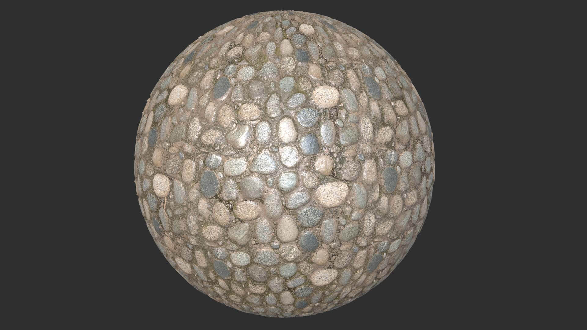 River Stone Ground 4K PBR Texture by omer kamal
