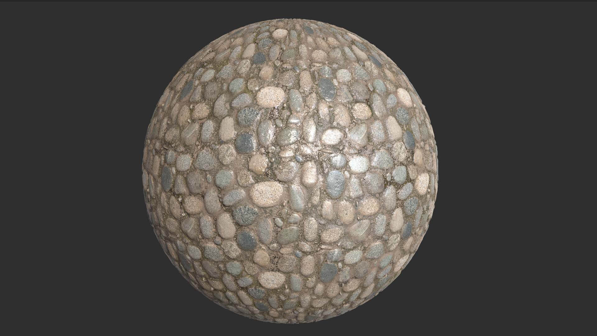 River Stone Ground 4K PBR Texture by omer kamal