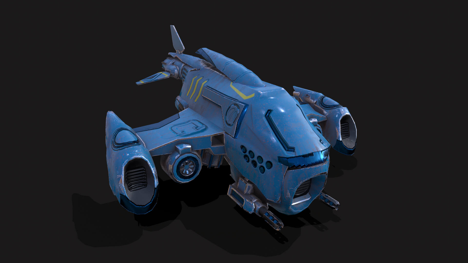 Sci-Fi Drone 3D Model by omer kamal