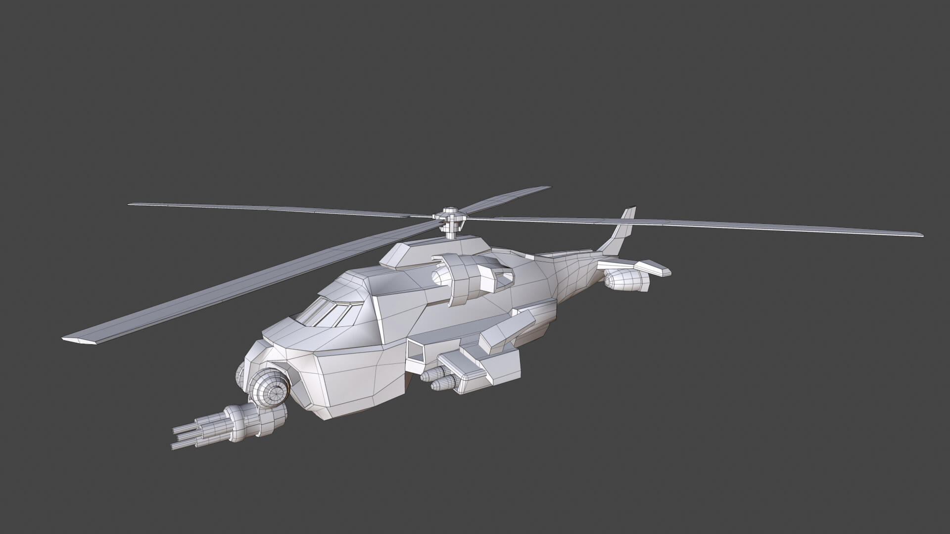 Sci-Fi Helicopter 3D Model by omer kamal