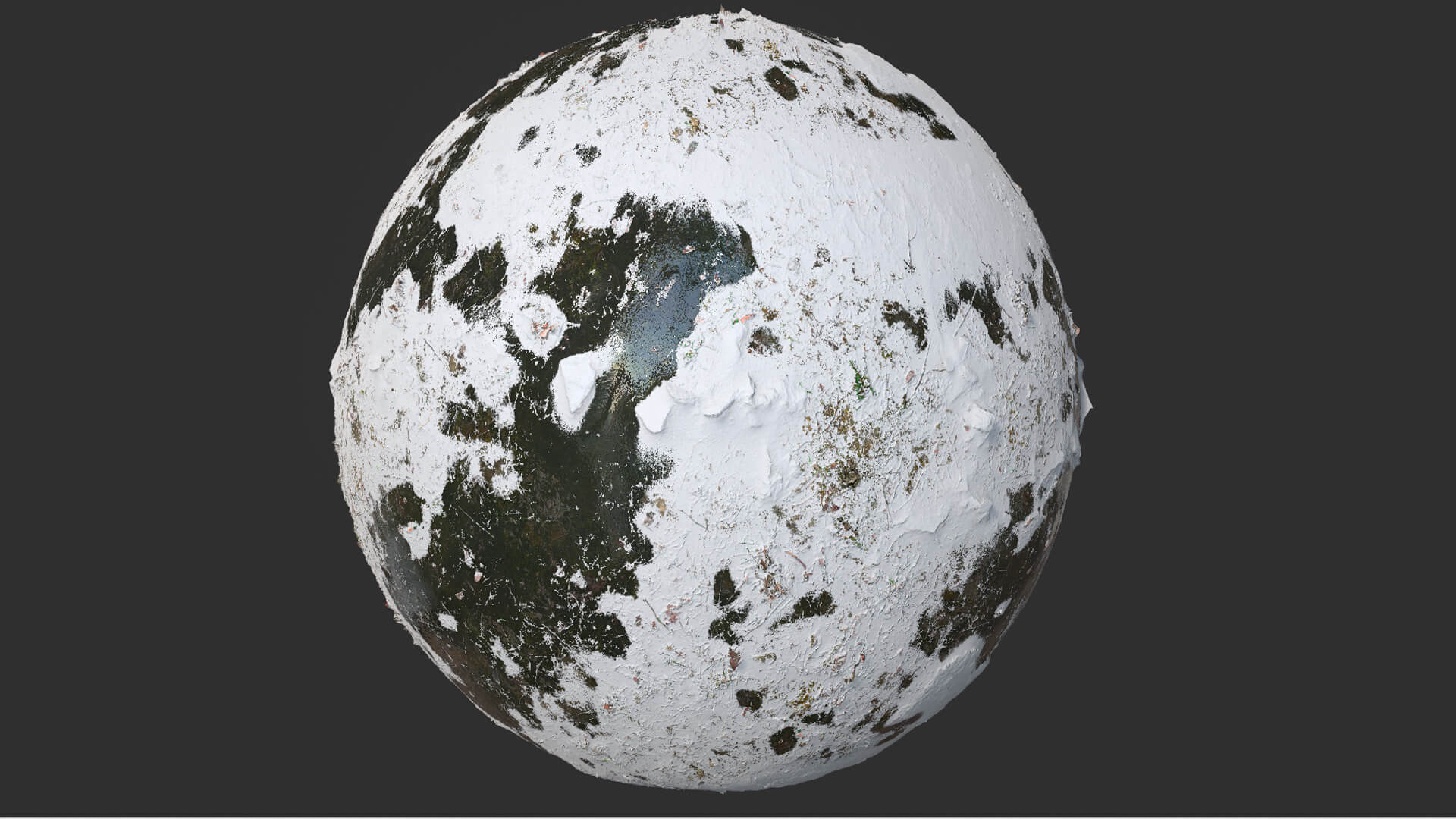 Snow Covered Swamp Forest Ground PBR 4K Textures - 3D Texture by omer kamal