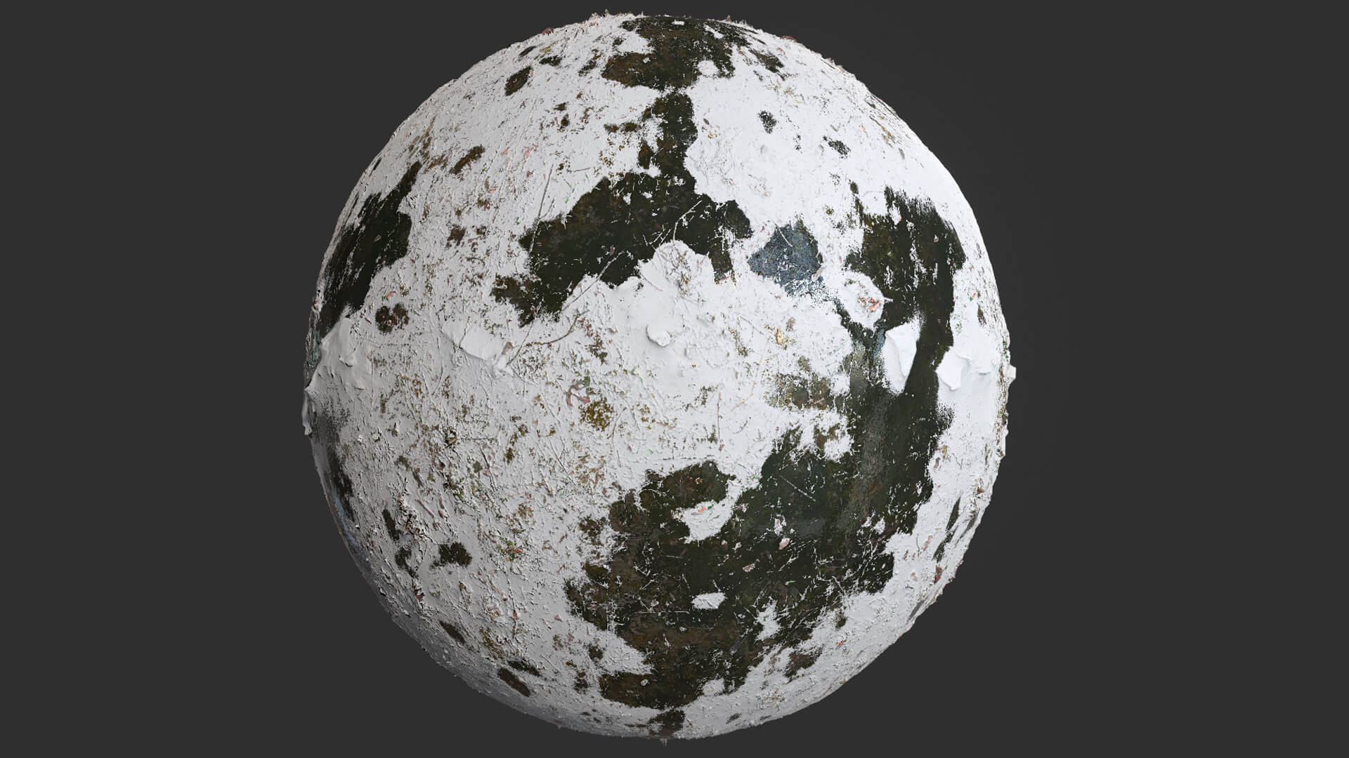 Snow Covered Swamp Forest Ground PBR 4K Textures - 3D Texture by omer kamal