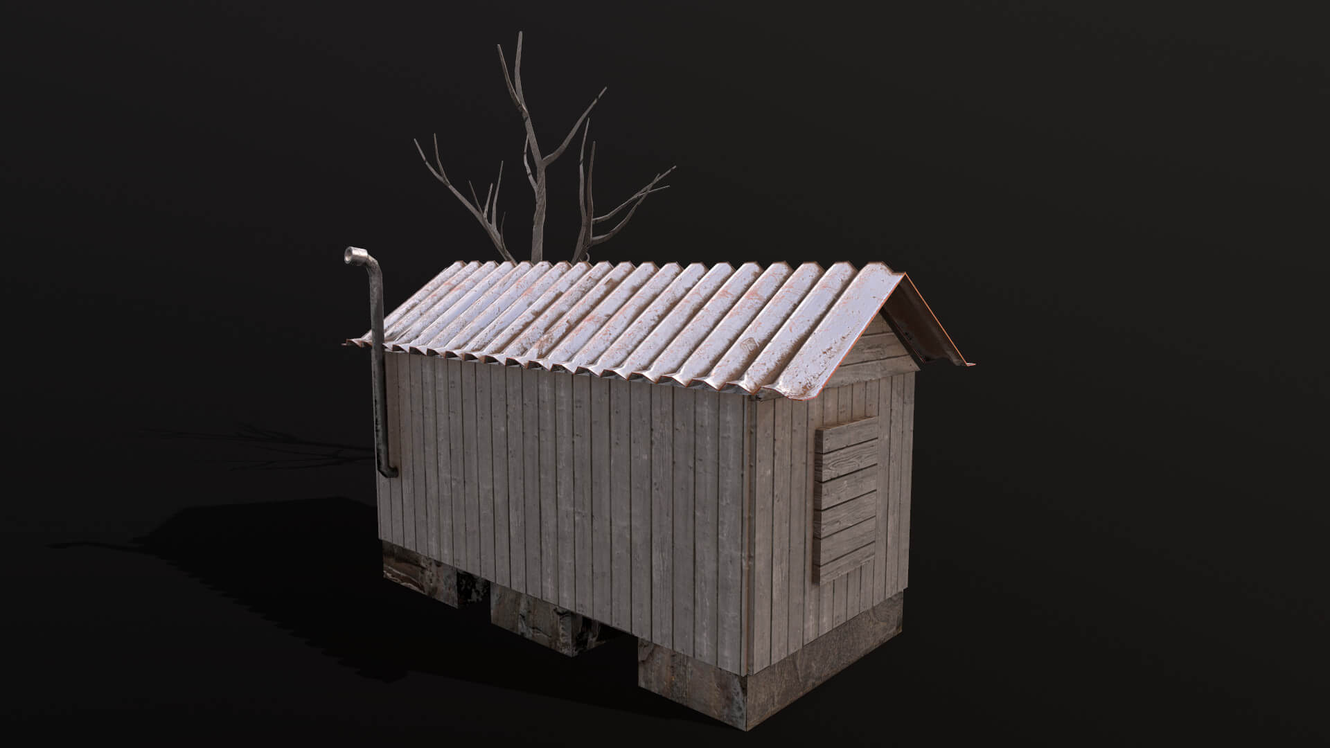 Wooden Cabin - 3D Model by omer kamal