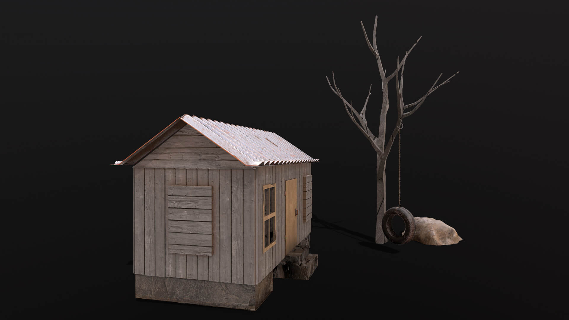 Wooden Cabin - 3D Model by omer kamal