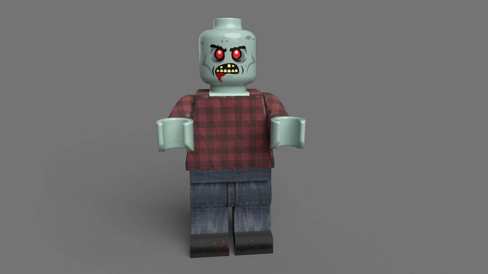 Zombie Lego Toy Low Poly 3Dmodel - 3D Model by omer kamal