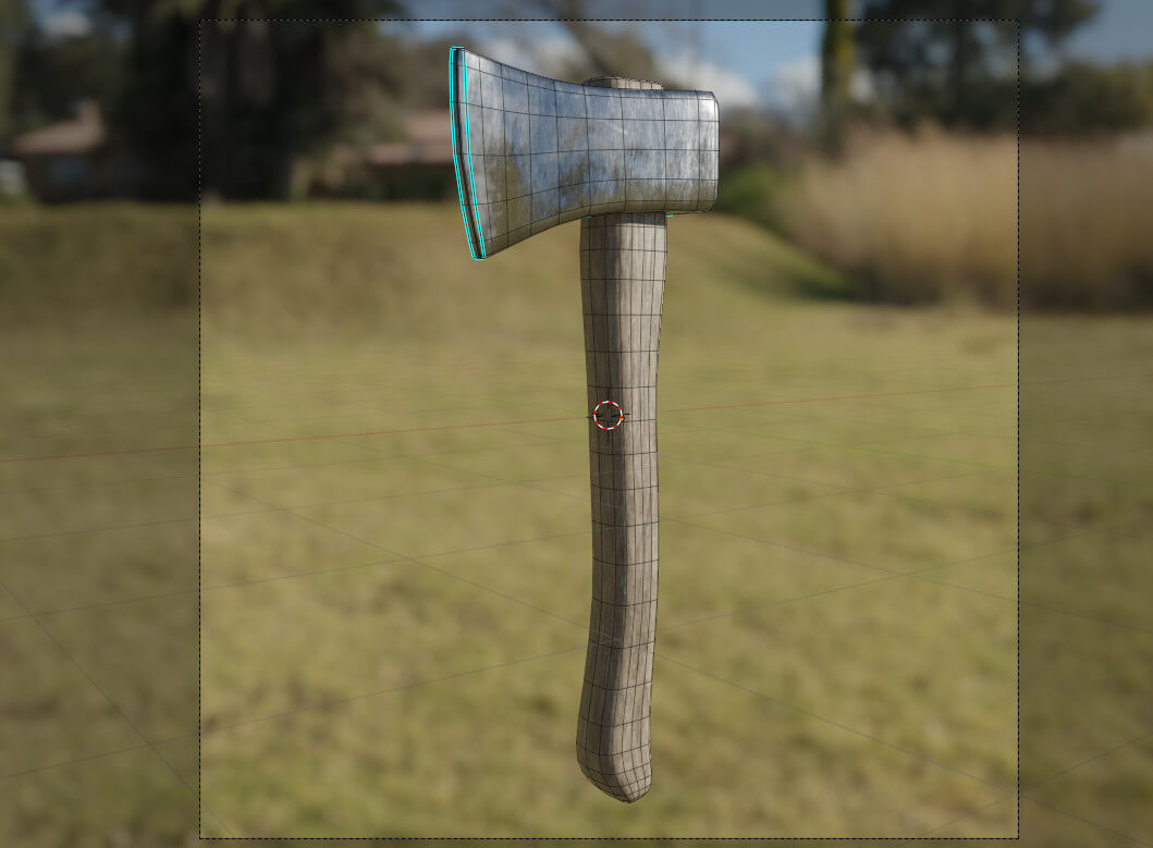 Wooden Axe (Steel) - 3D Model by omer23
