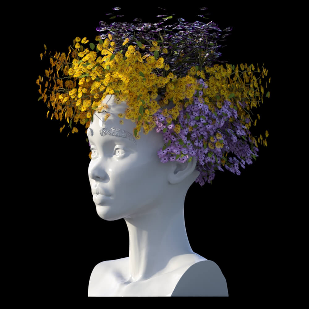 Female Head Planter - Daz Content by Omni-Moulage