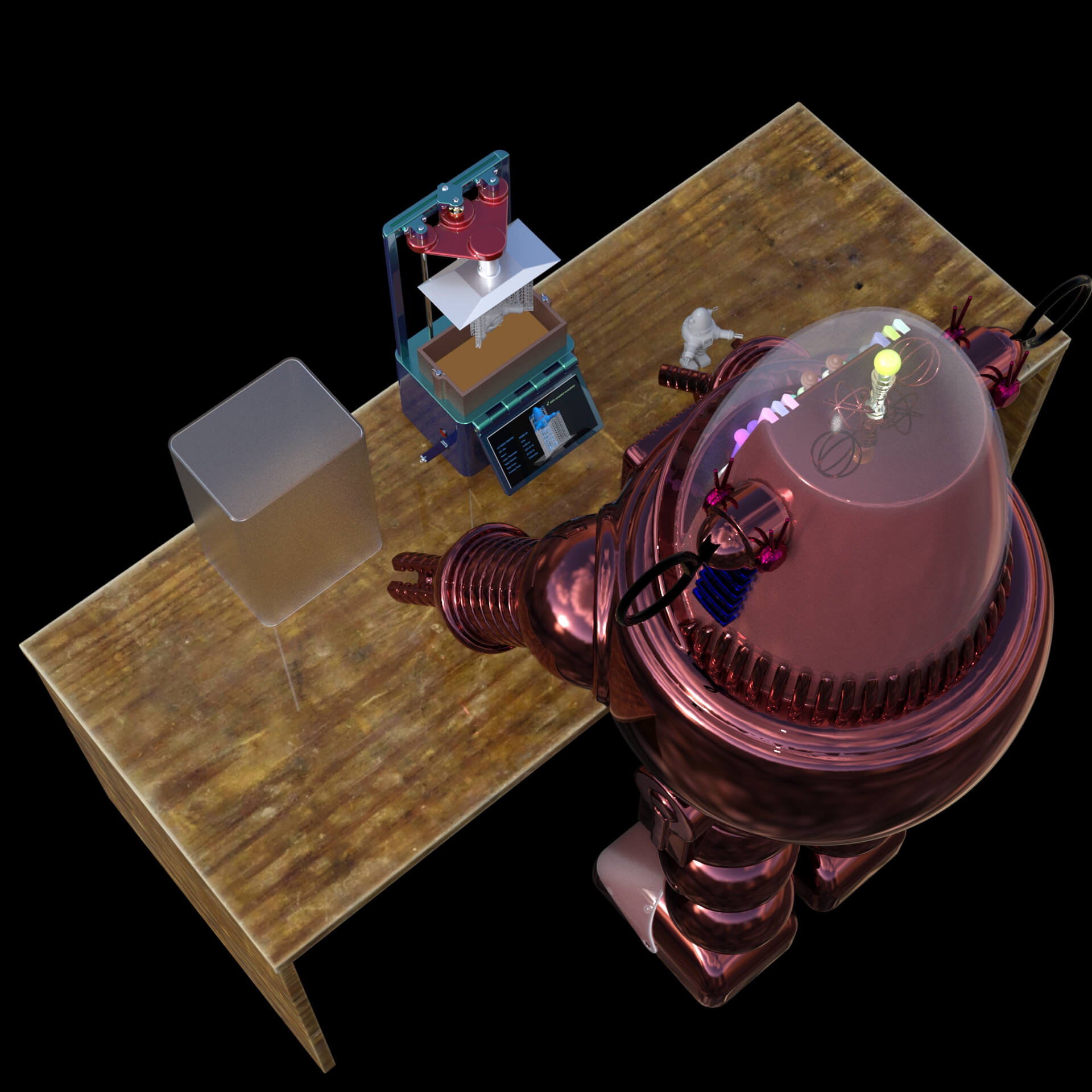 Mini-Robby Factory The Future is Here! 3D Render by Omni-Moulage