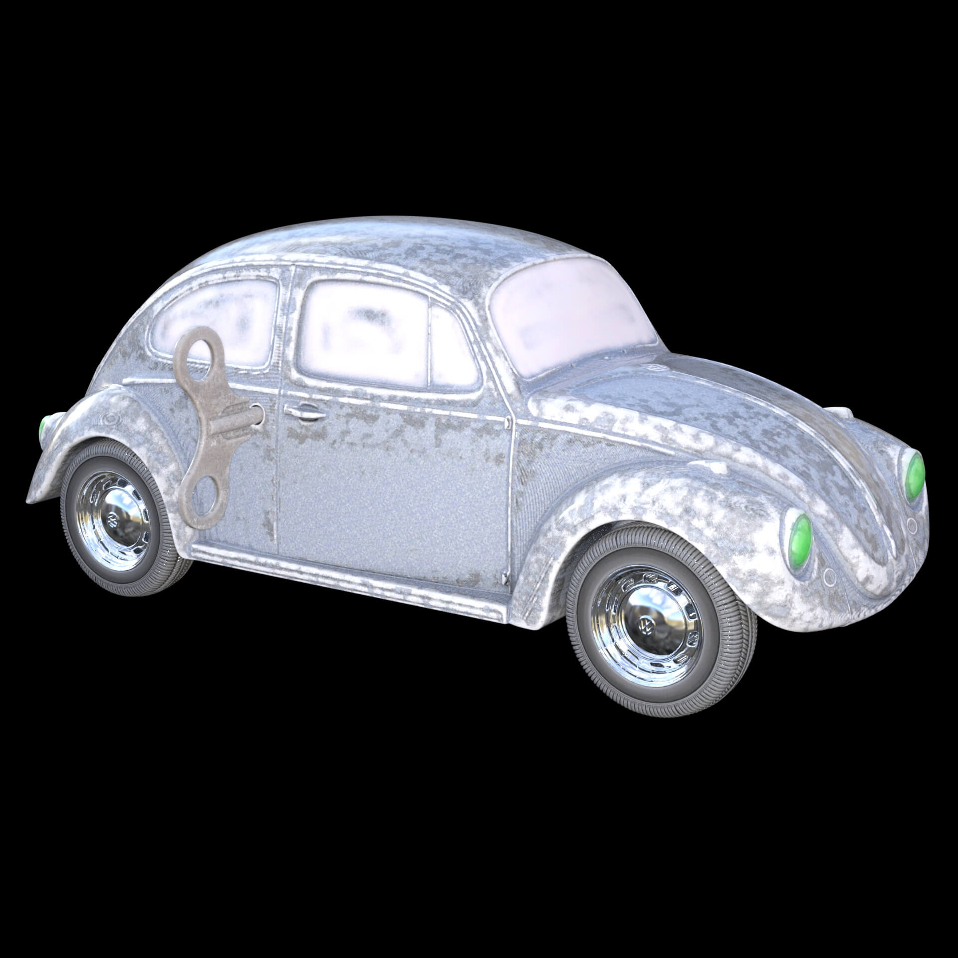 Vintage toy, Animated Car 3D Render, Digital Art by Omni-Moulage