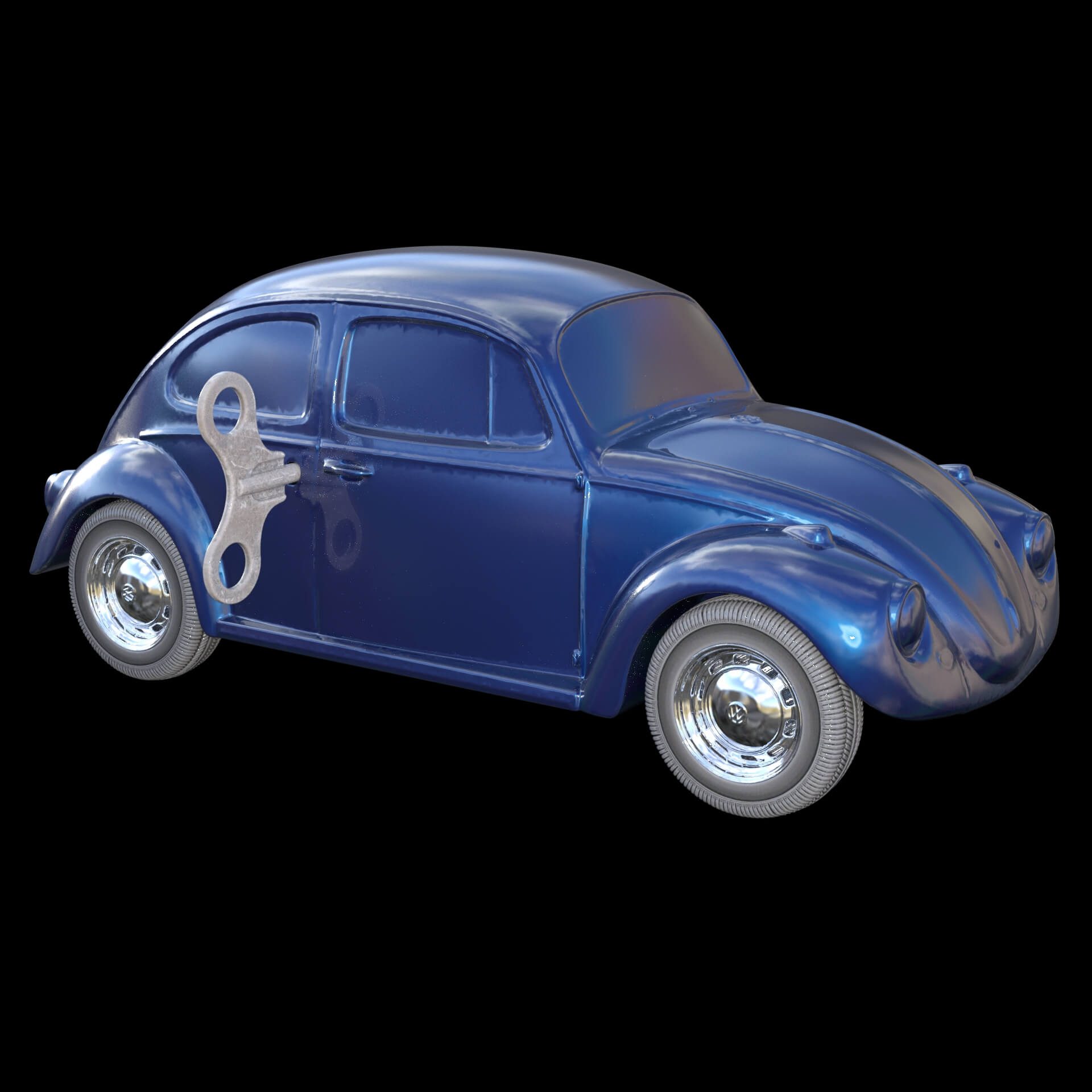 Vintage toy, Animated Car 3D Render, Digital Art by Omni-Moulage