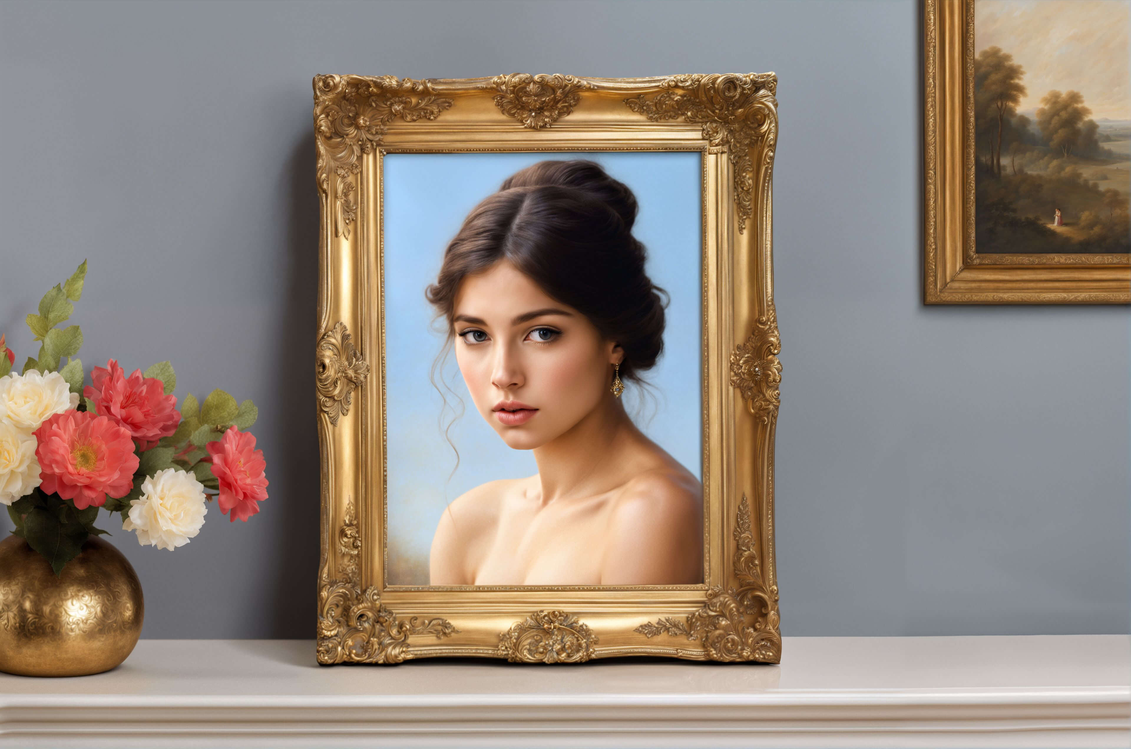 Georgian Style Gilt Composite Picture Frame - Daz Content by Omni-Moulage