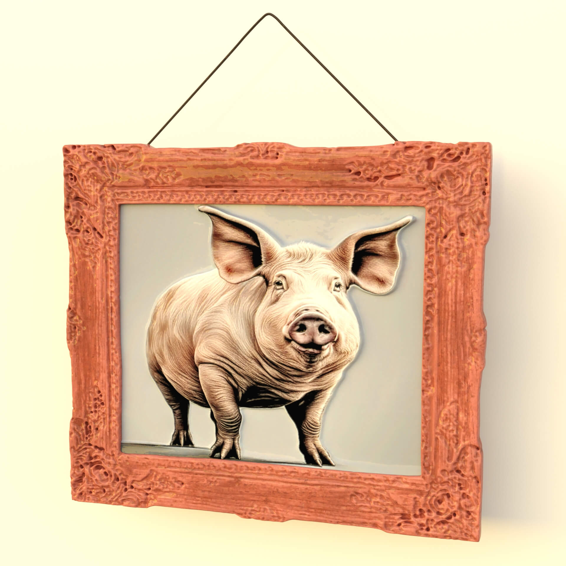 Pig on Canvas - Daz Content by Omni-Moulage