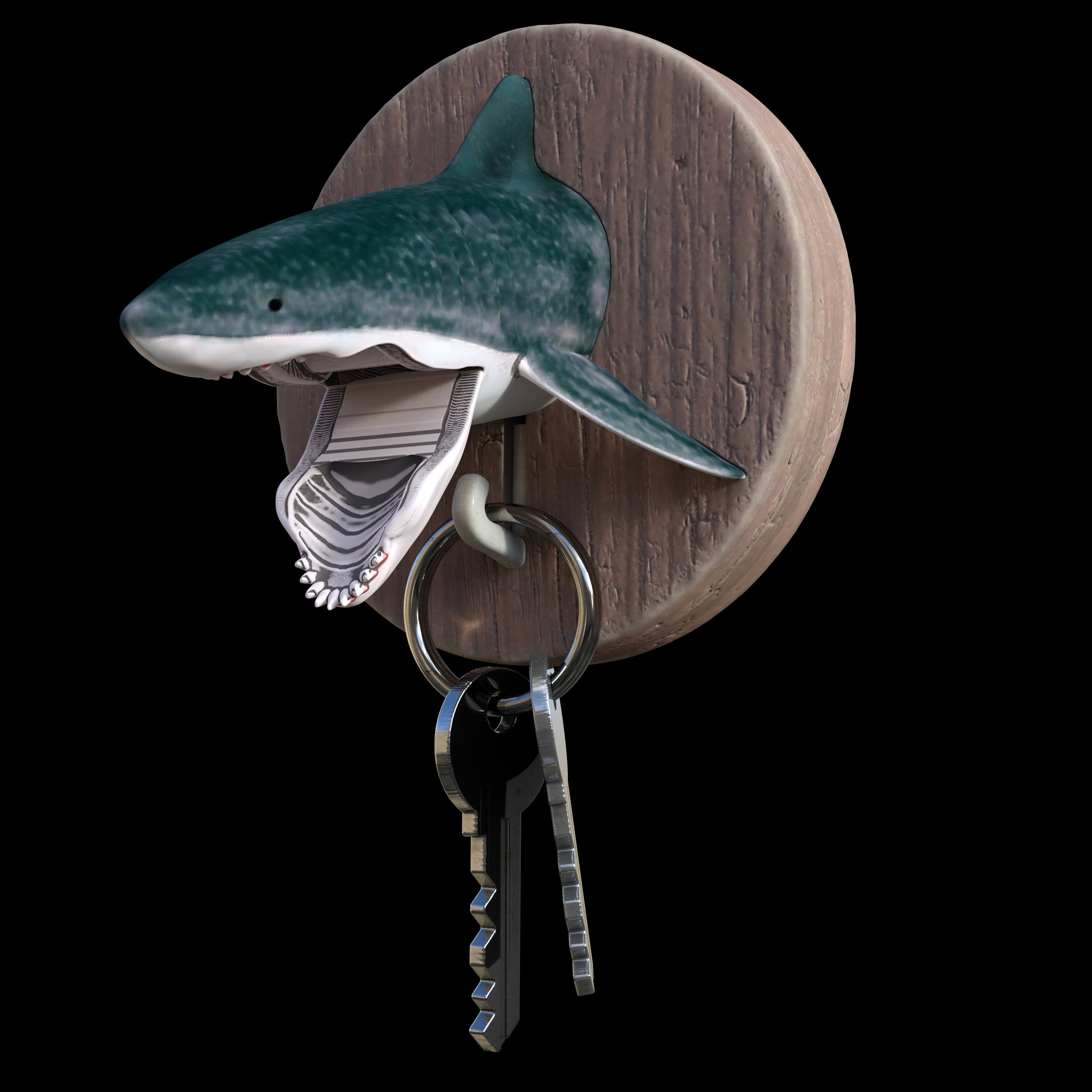 Wall-Mounted Shark Head Key Holder Daz Content by Omni-Moulage