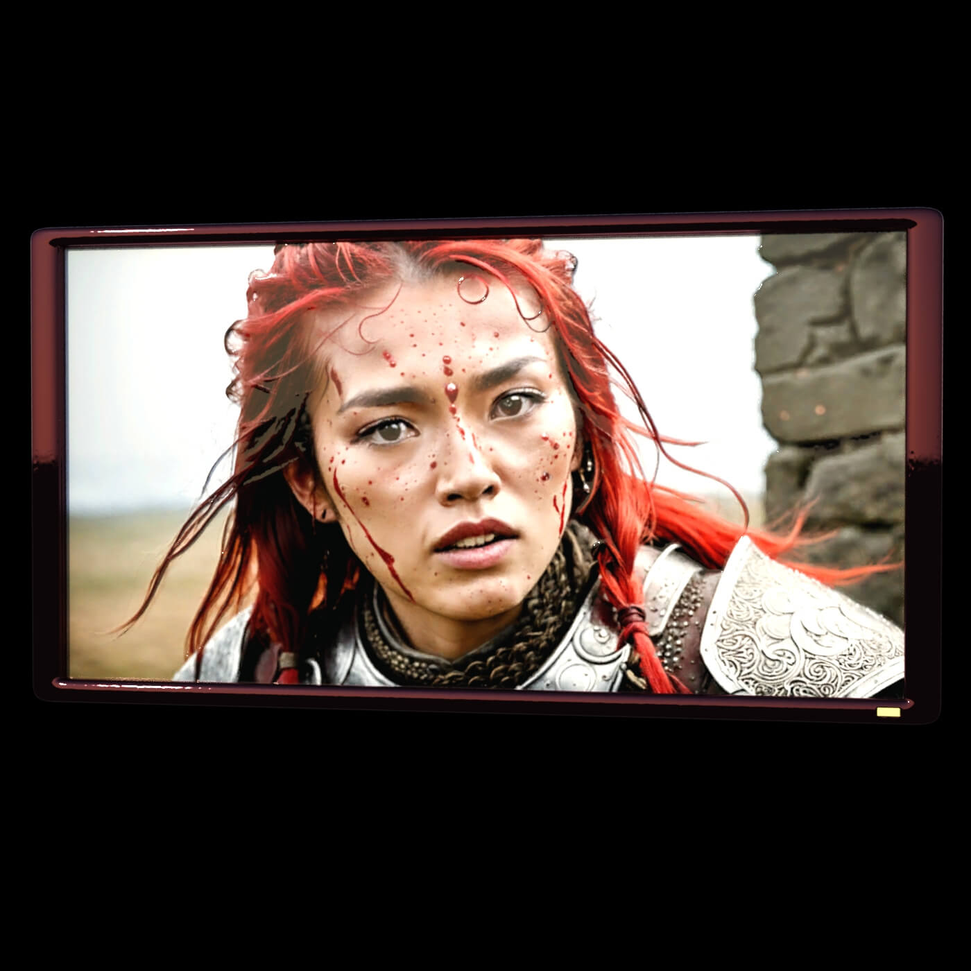 Wall-Mounted UHD TV Prop for DAZ3D Daz Content by Omni-Moulage