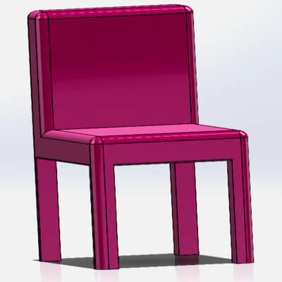 Pink Chair Perfect - 3D Model by Omycron